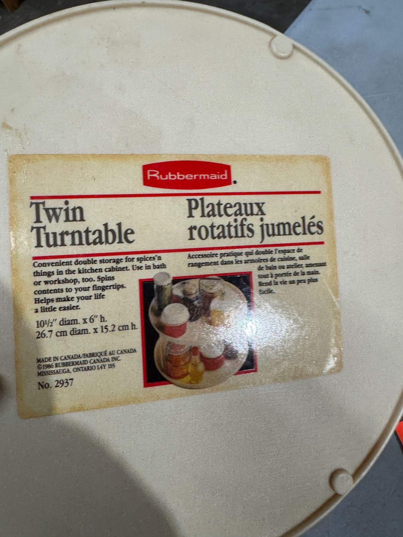 Vintage table turn trays Rubbermaid