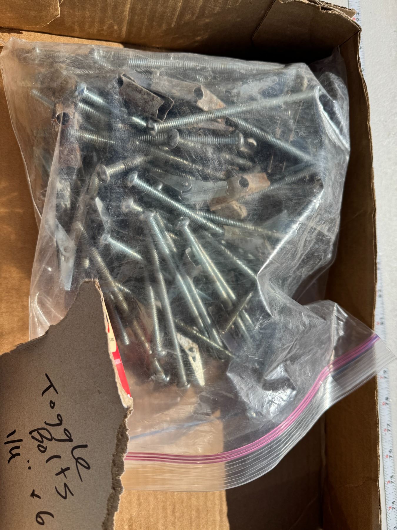 Toggle bolts quarter inch by 6 inch