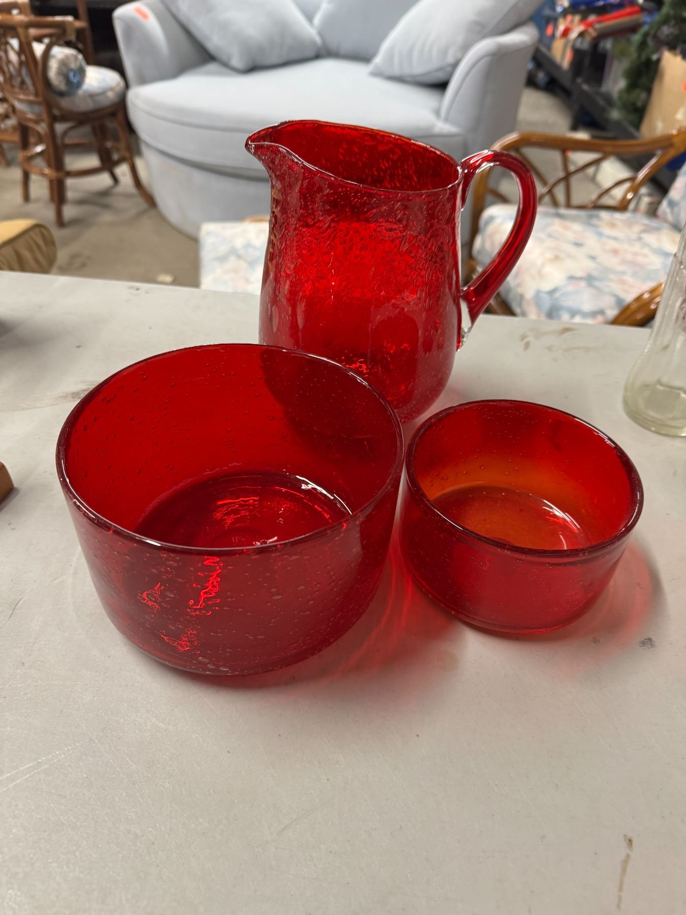 Blenko? Glass jug balls