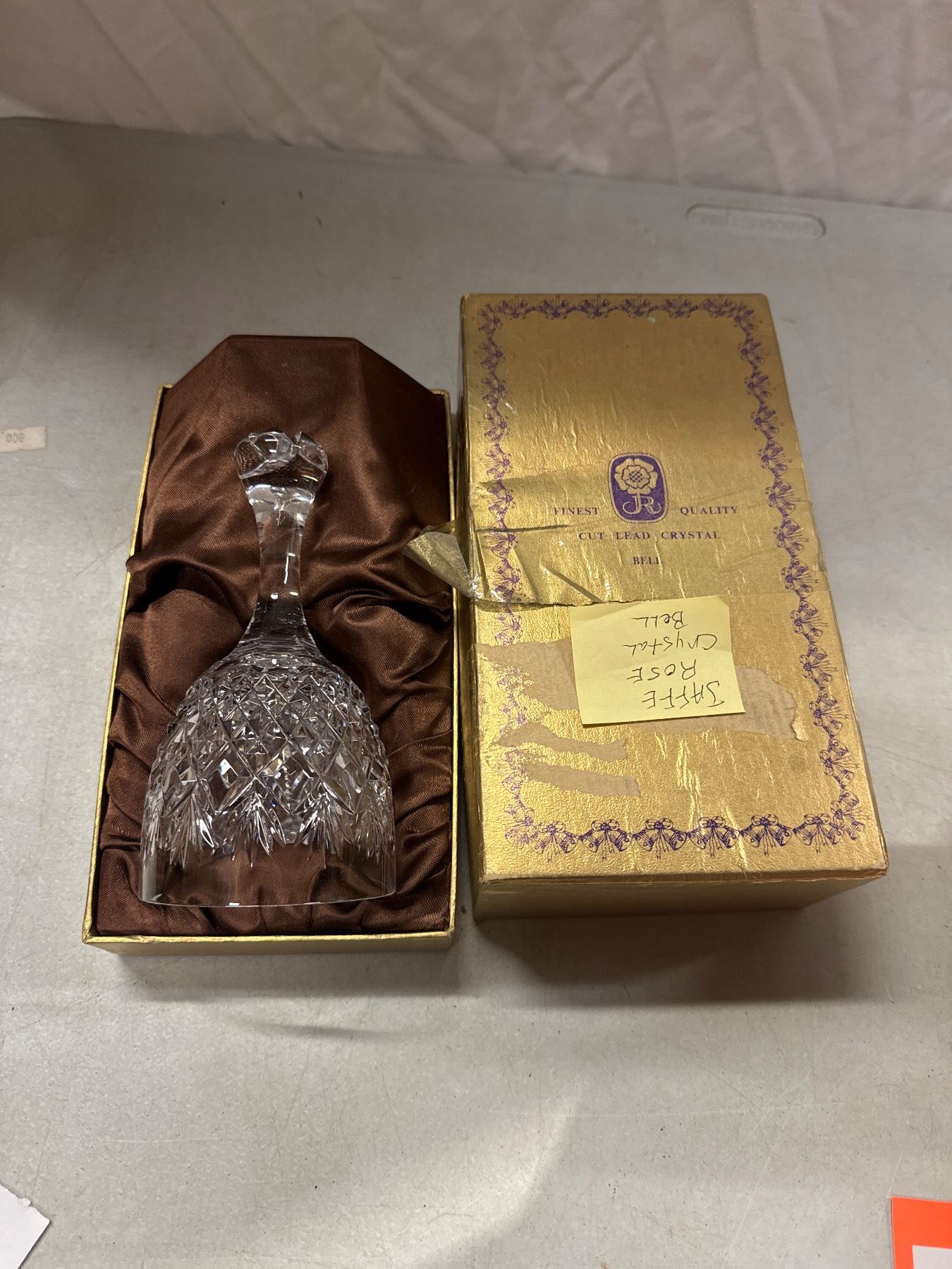 vintage Jaffe Rose Crystal Bell