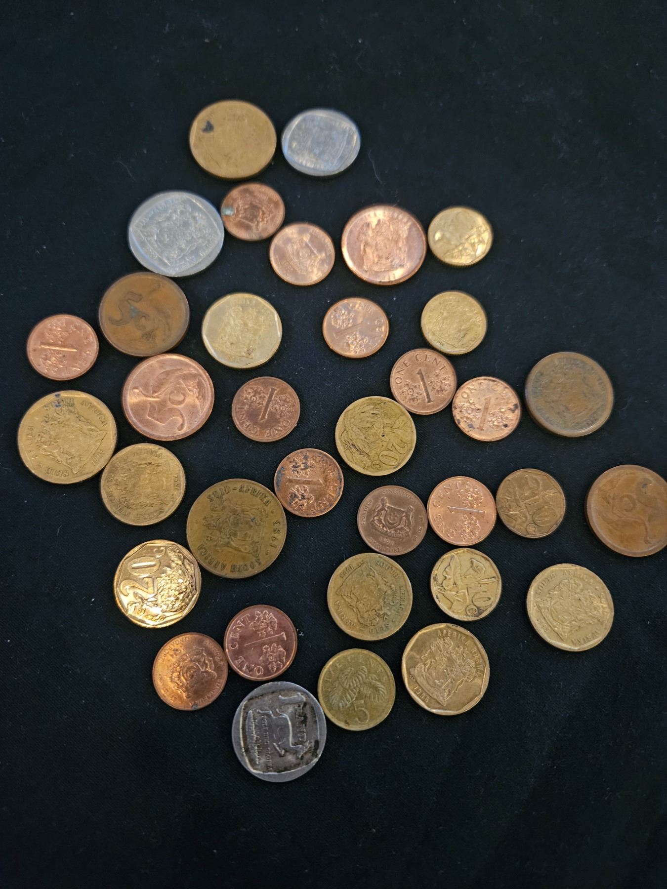 Assorted coins