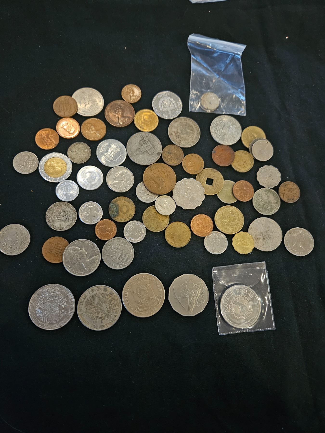 Assorted coins