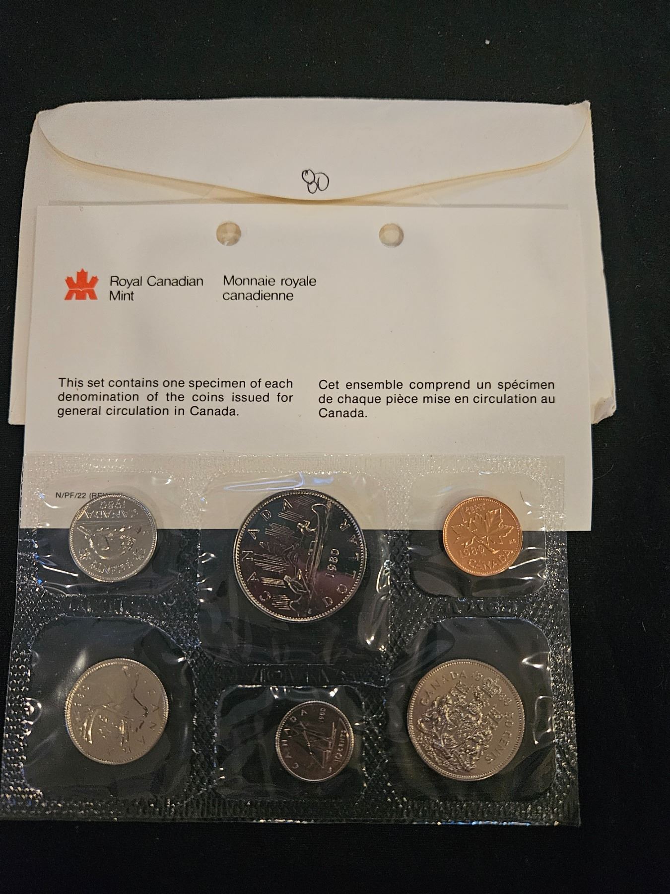 1980 Uncirculated Canadian coins