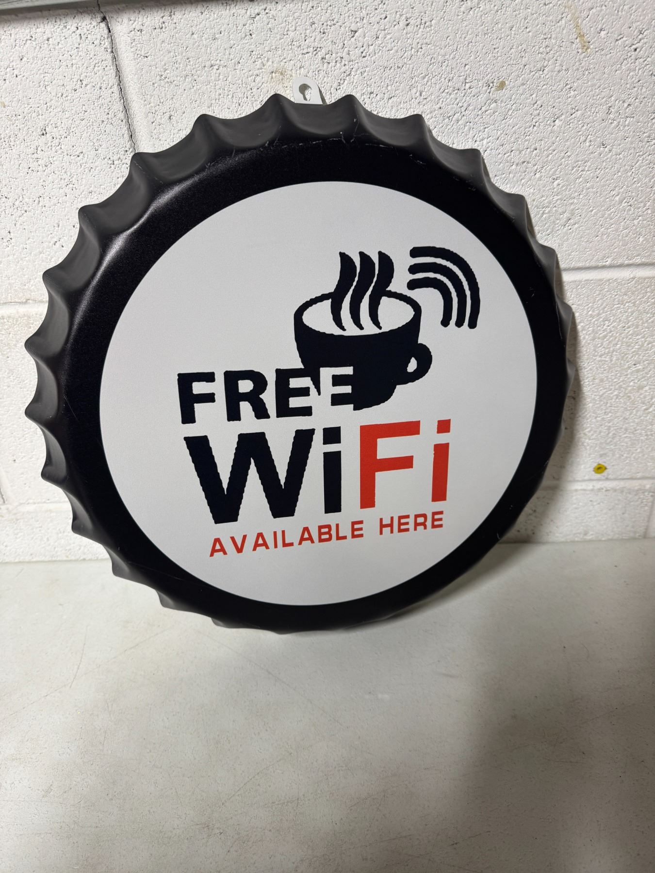 Wi-Fi available here, decor