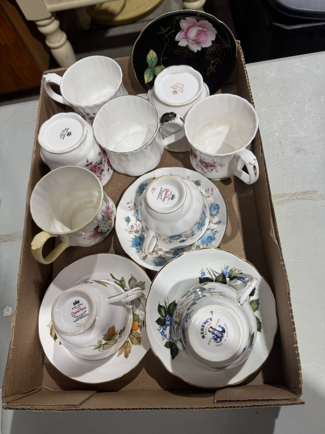 Tea, cups, and saucers