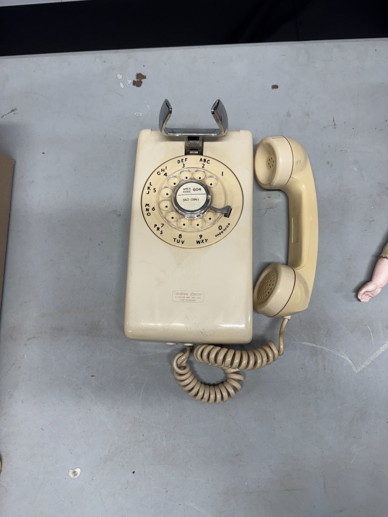 northern telecom cream, rotary wall phone