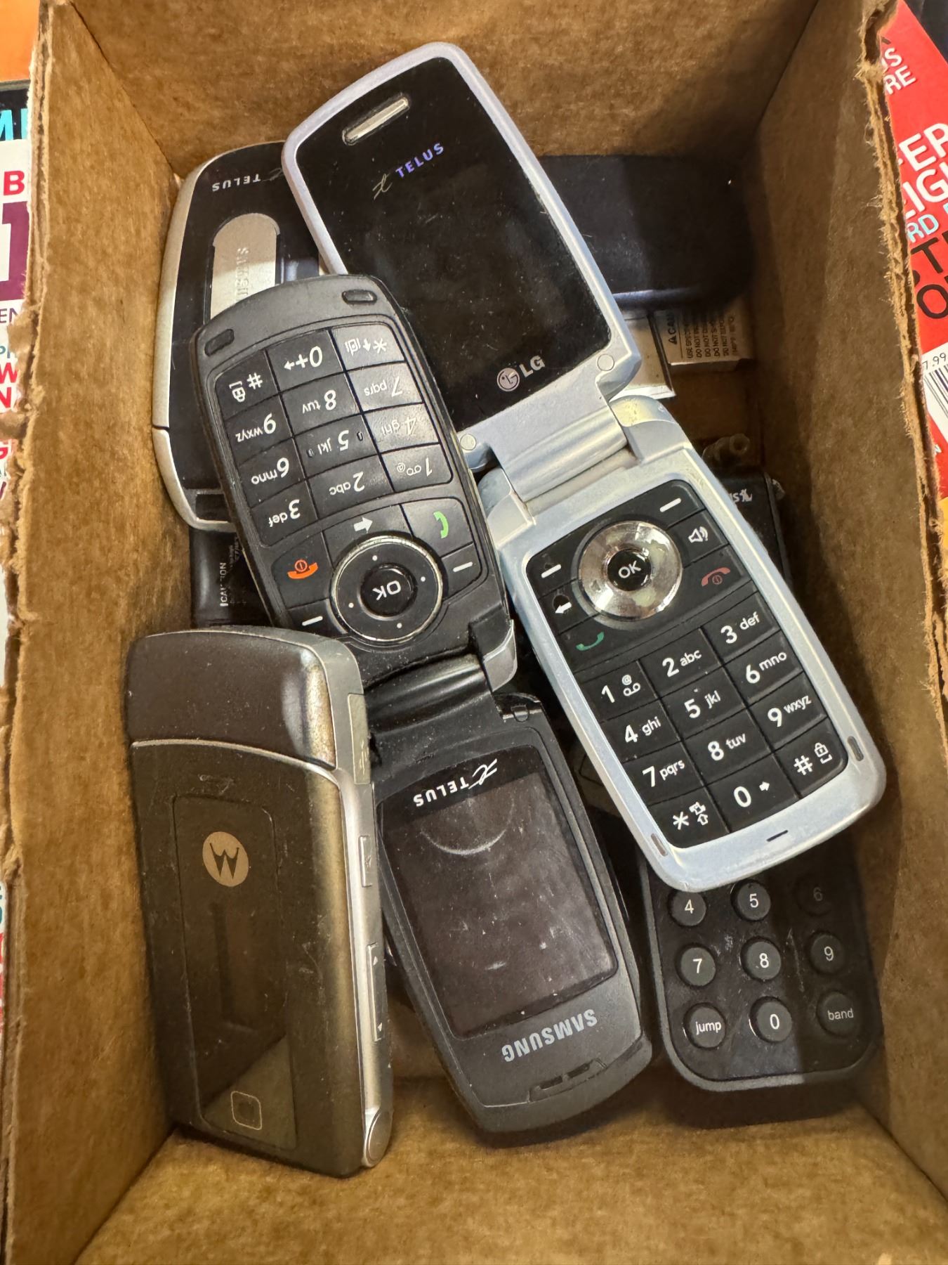 Assorted flip phones