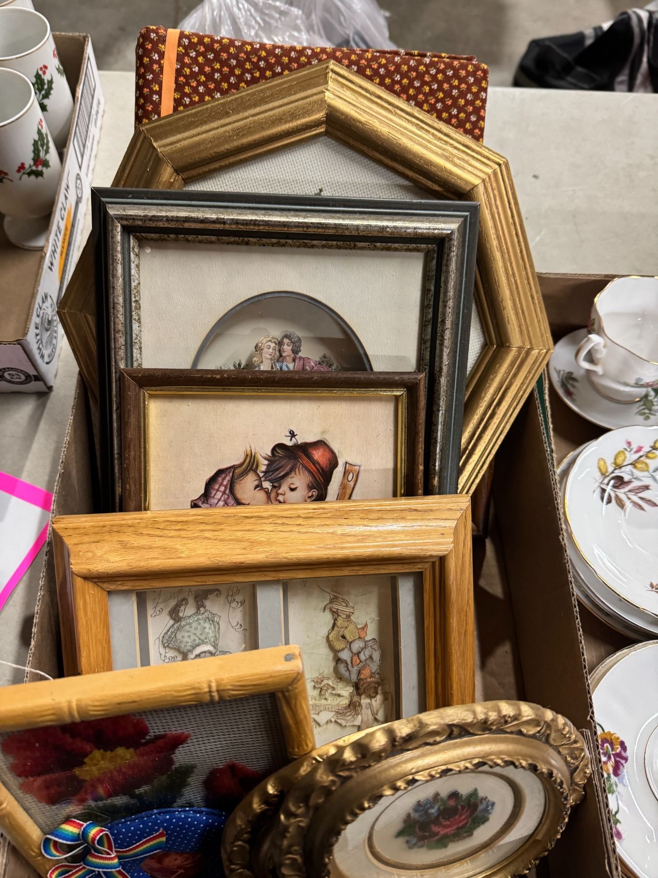 Assorted frames and wall decor