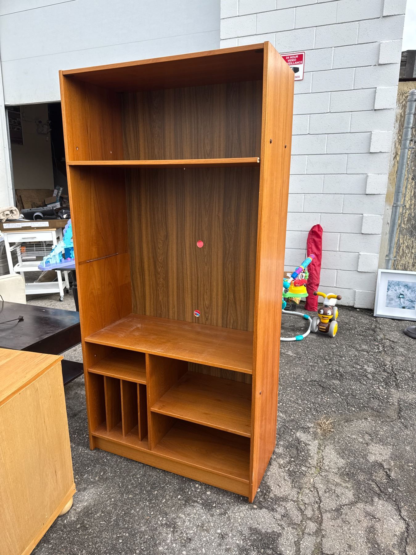Shelf measures 34 and three-quarter inches by 16 and three-quarter ...