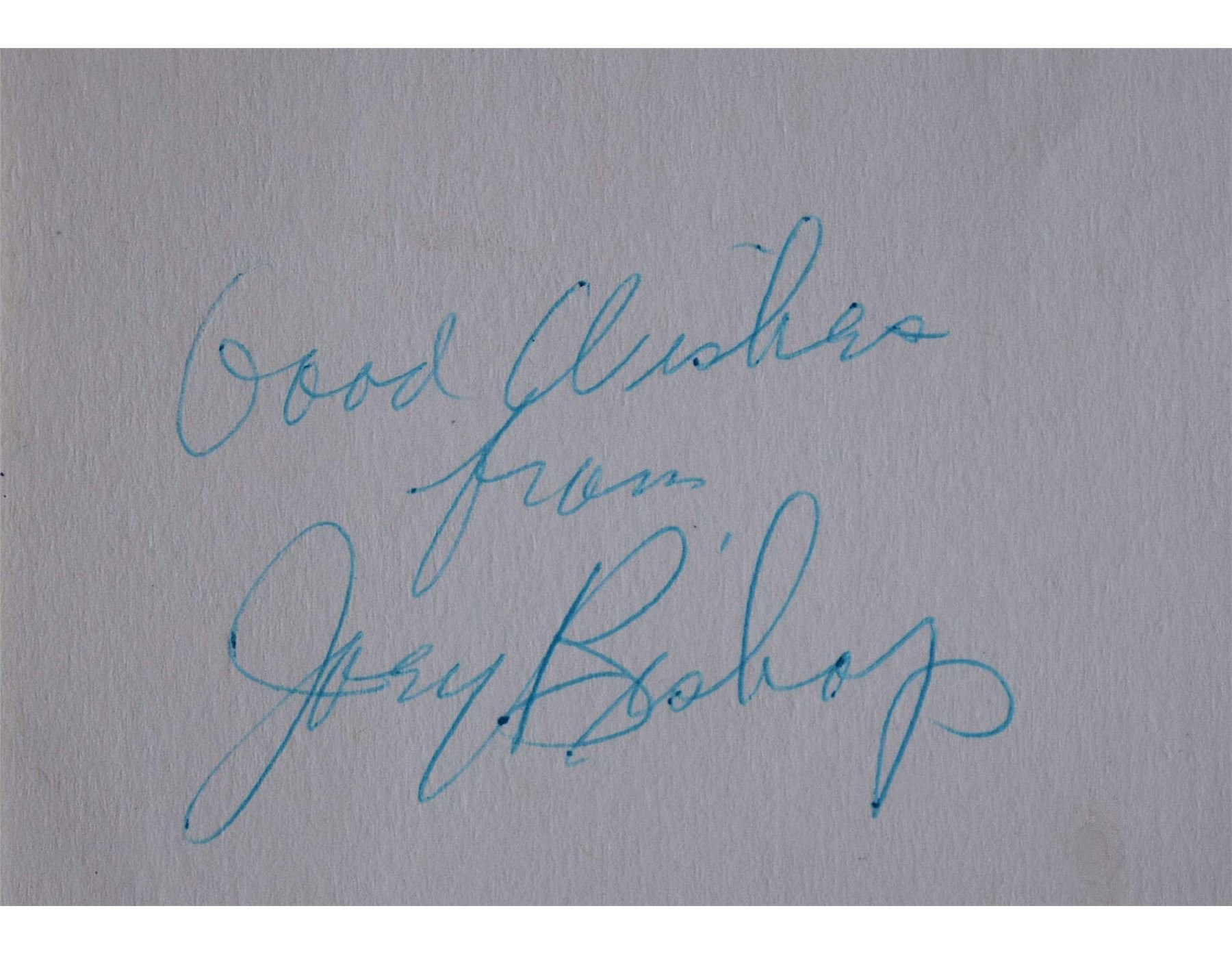 Joey Bishop signature slip