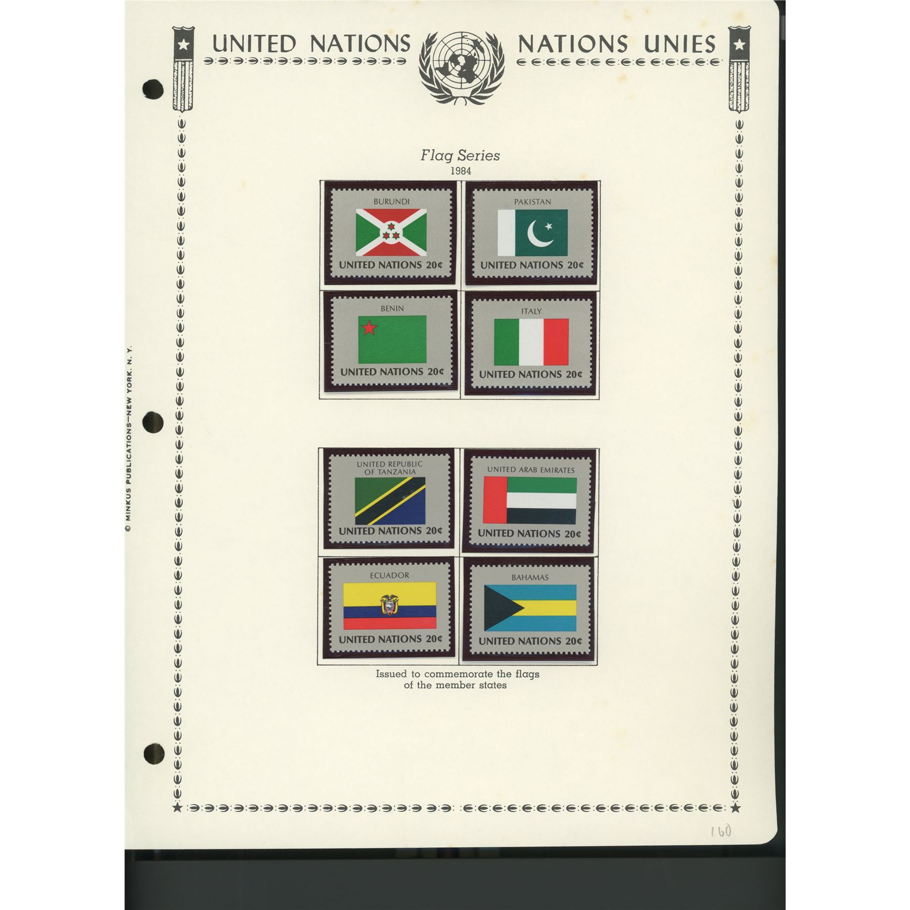 United Nations New York Stamps 1984