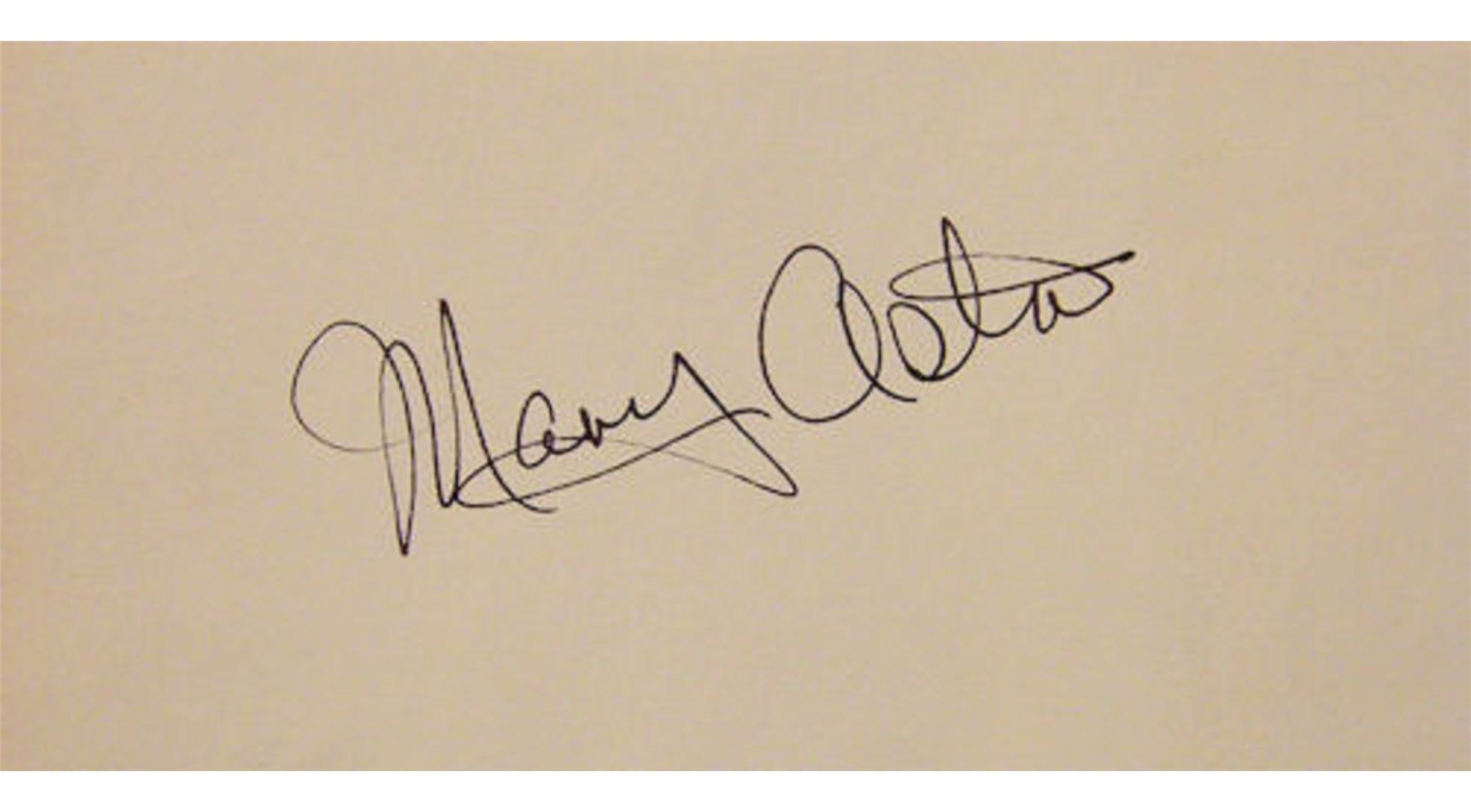 The Maltese Falcon Mary Astor signature slip