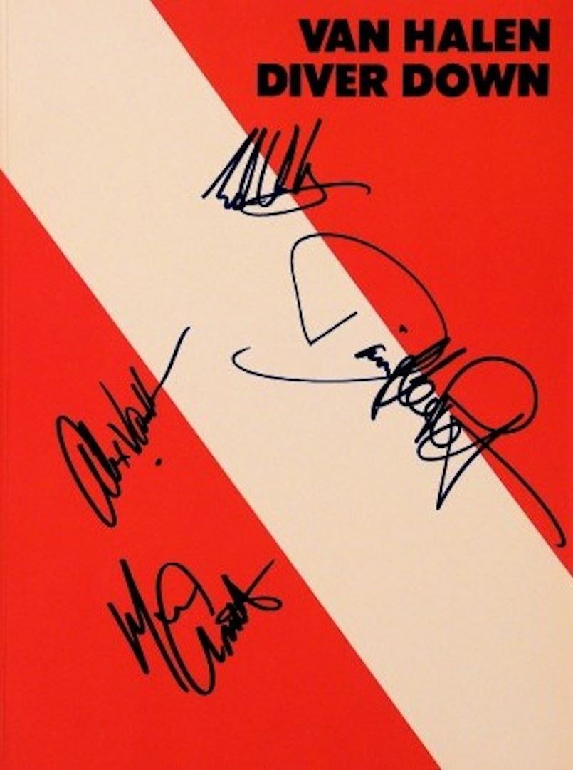Van Halen signed music book