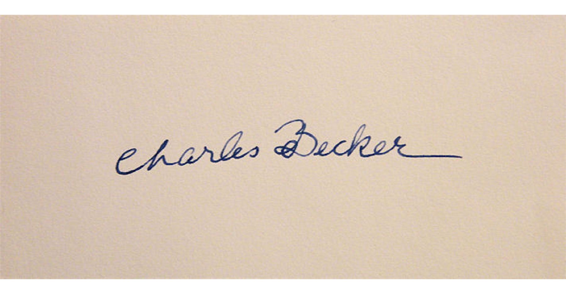 Charles Becker signature slip