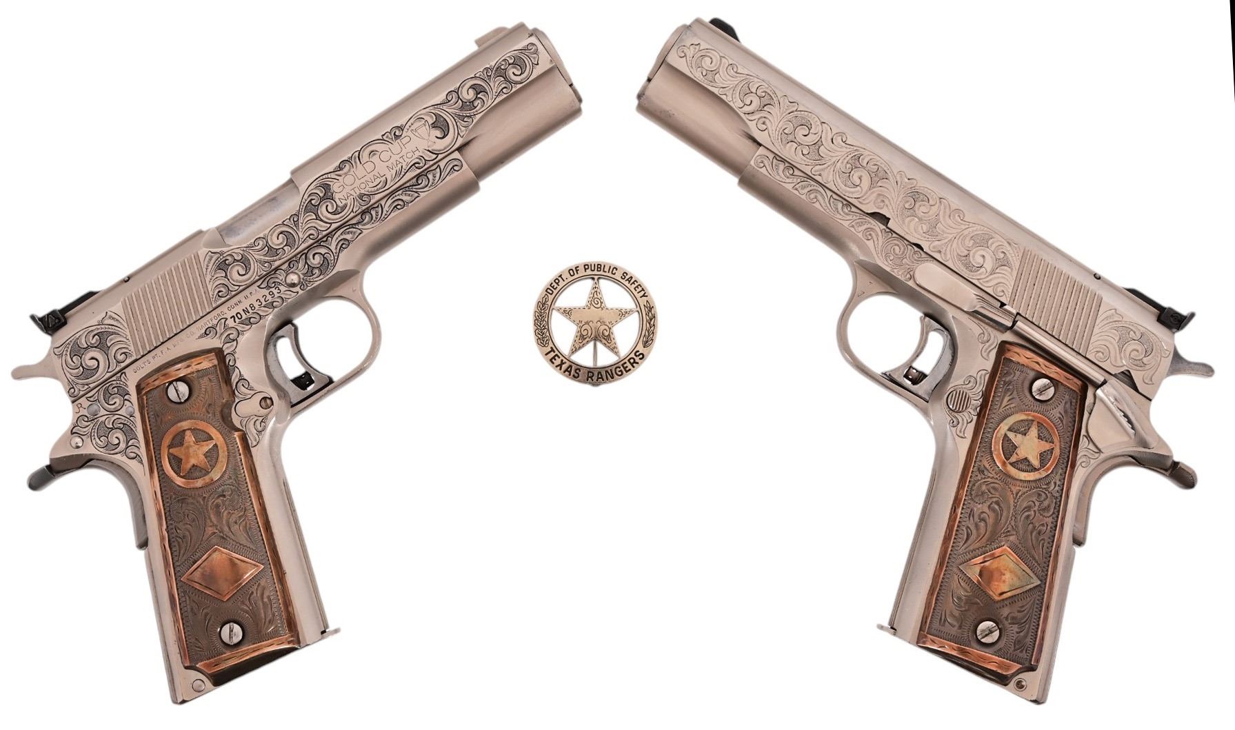 Texas Ranger Joe Coleman Pair Custom 1911 & Badge