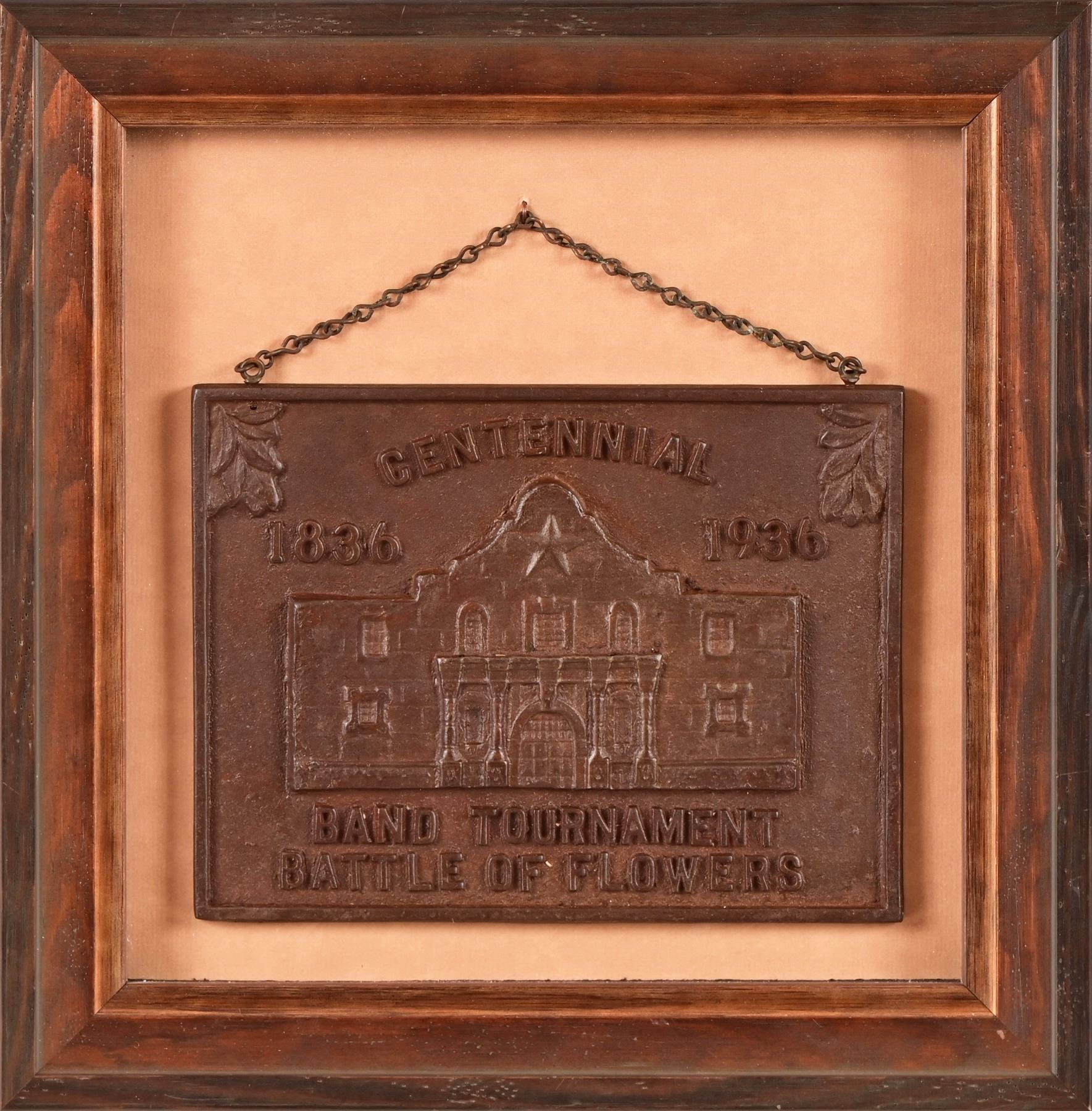 Rare Texas Centennial Band Festival Plaque