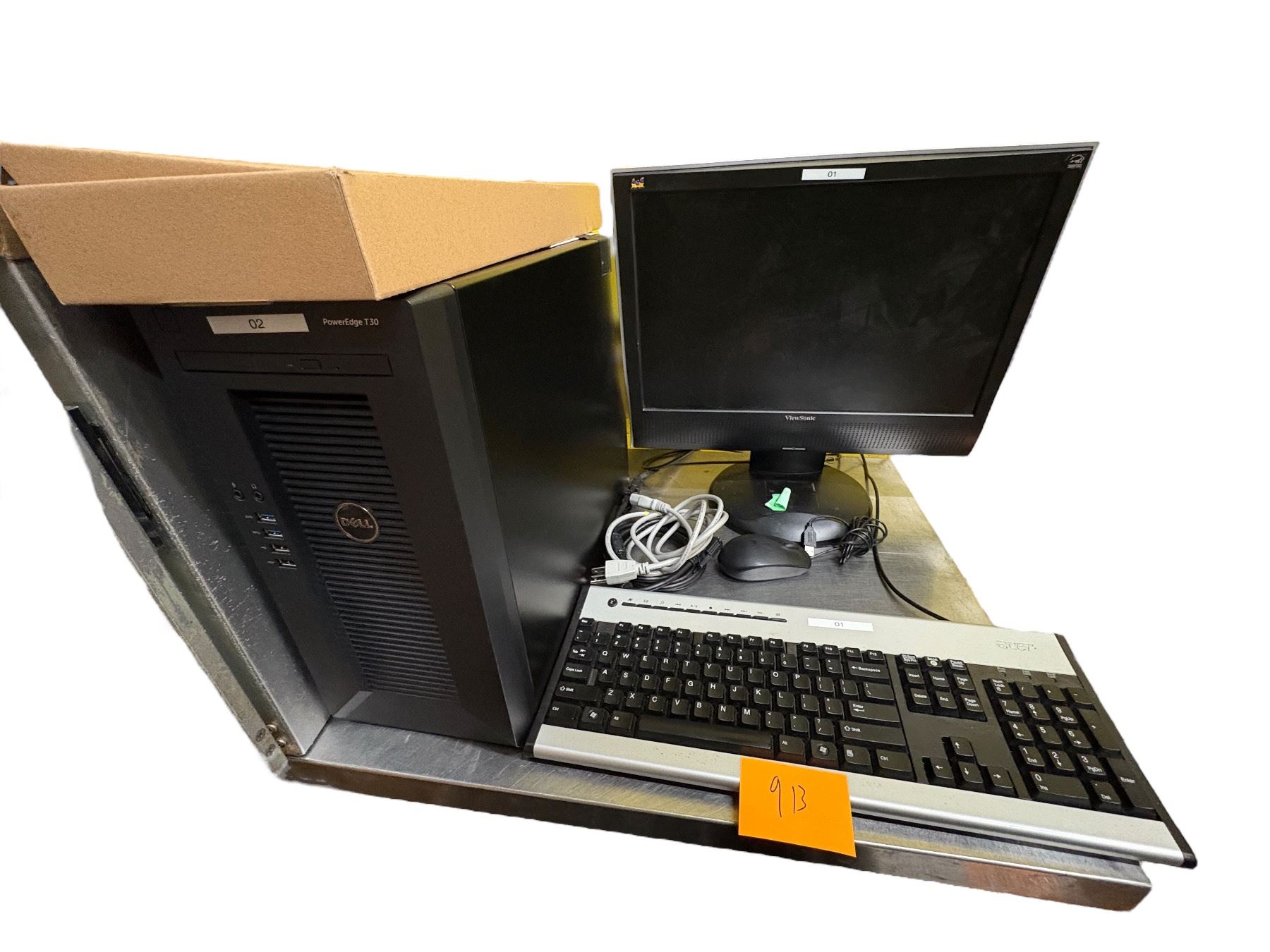 5 PCS Work station- includes-Dell PowerEdge T30 server/ViewSonic model ...