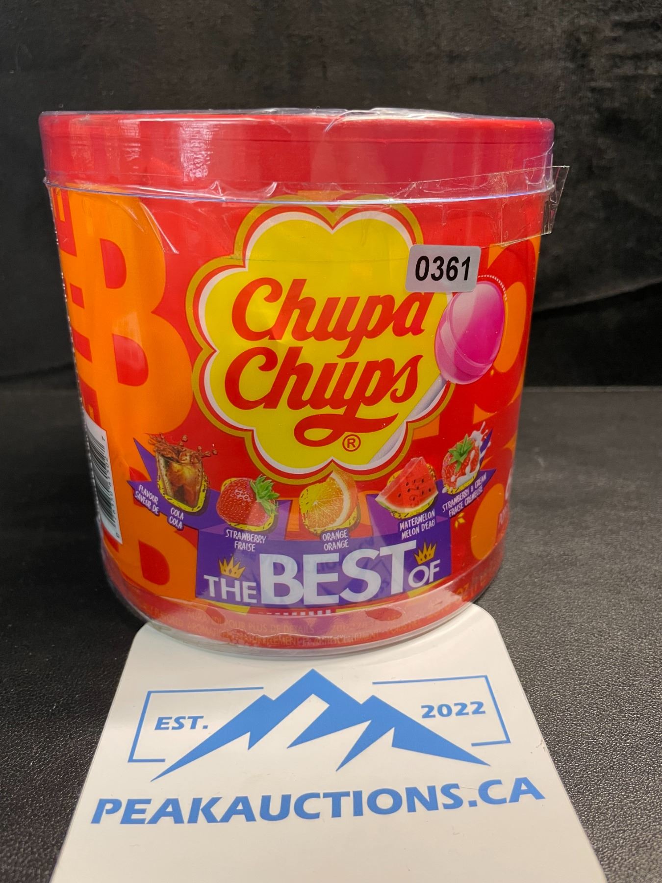 1 Tub of Chupa Chups Lollipops - "The Best Of" Variety - 60 Pops - New ...