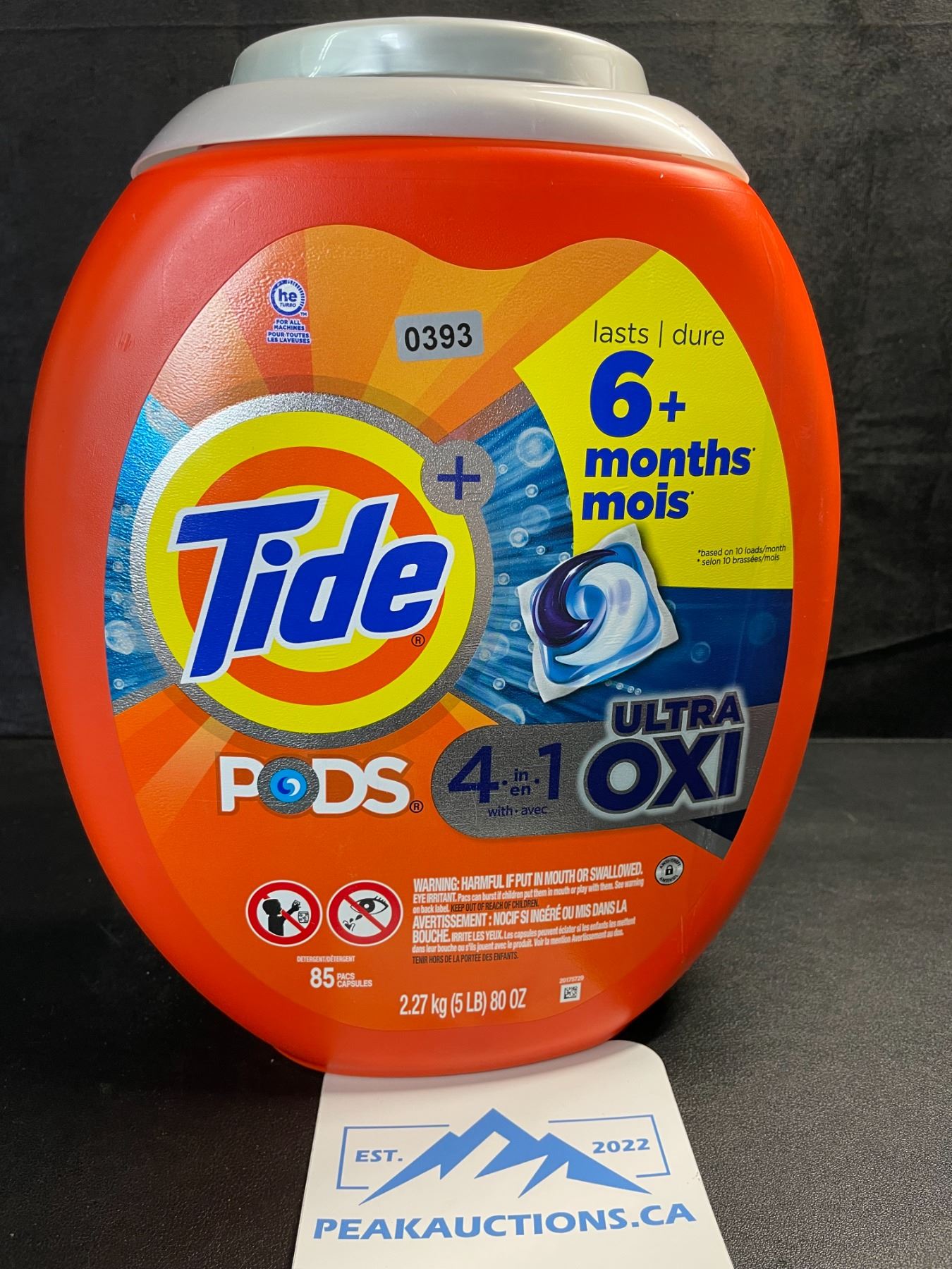 Tide Pods 4in1 with Ultra Oxi Liquid Laundry Detergent Pods - 85 Count ...