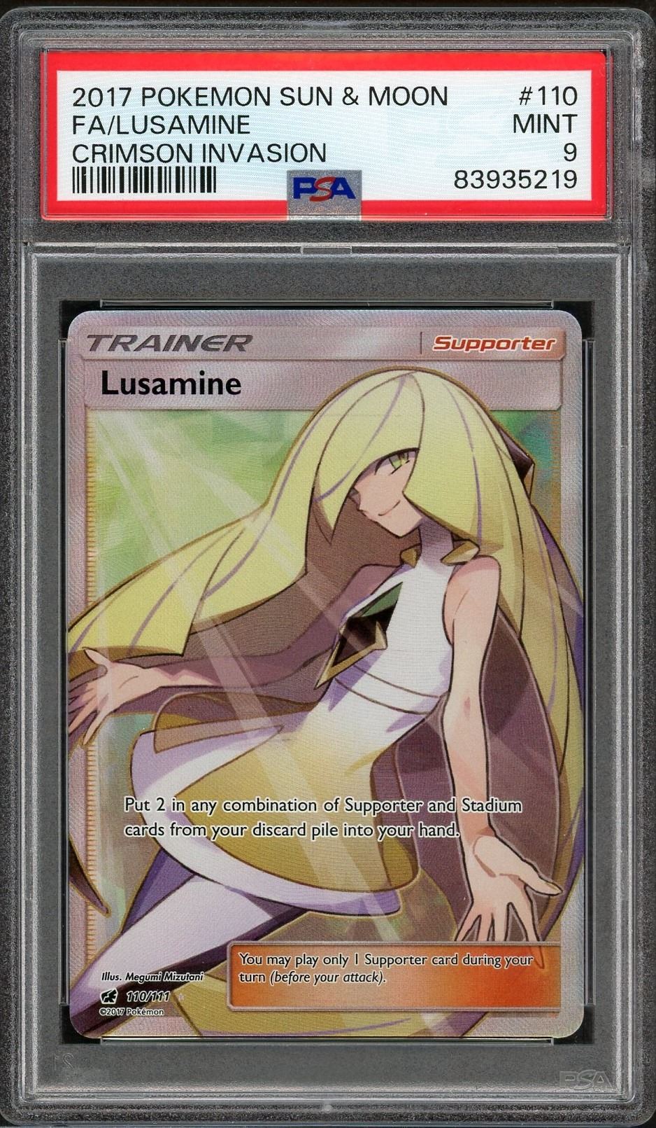 2017 Pokemon Lusamine Full Art Trainer - PSA 9