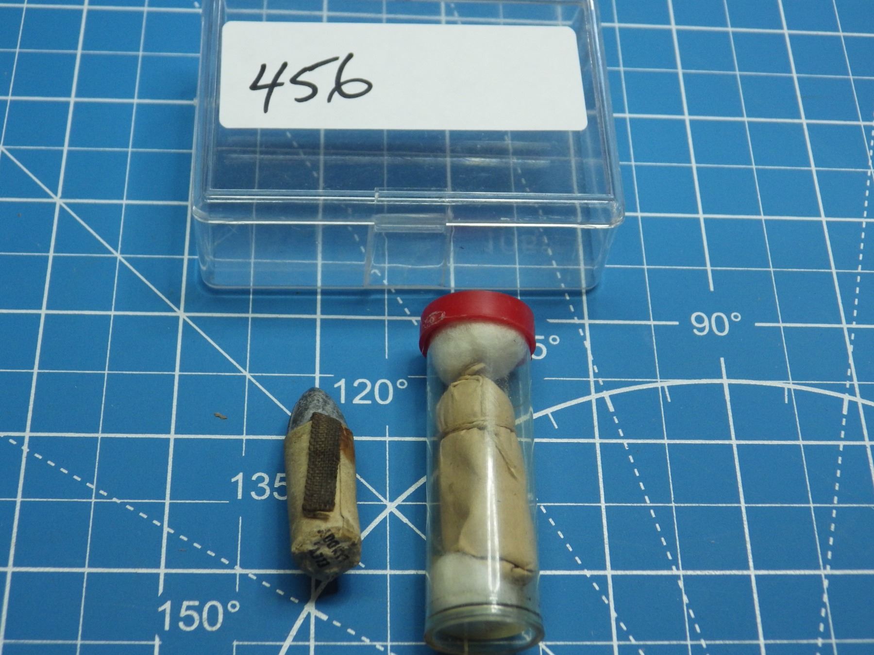 Lot of paper cartridges containing powder and bullet, one for the 54 ...