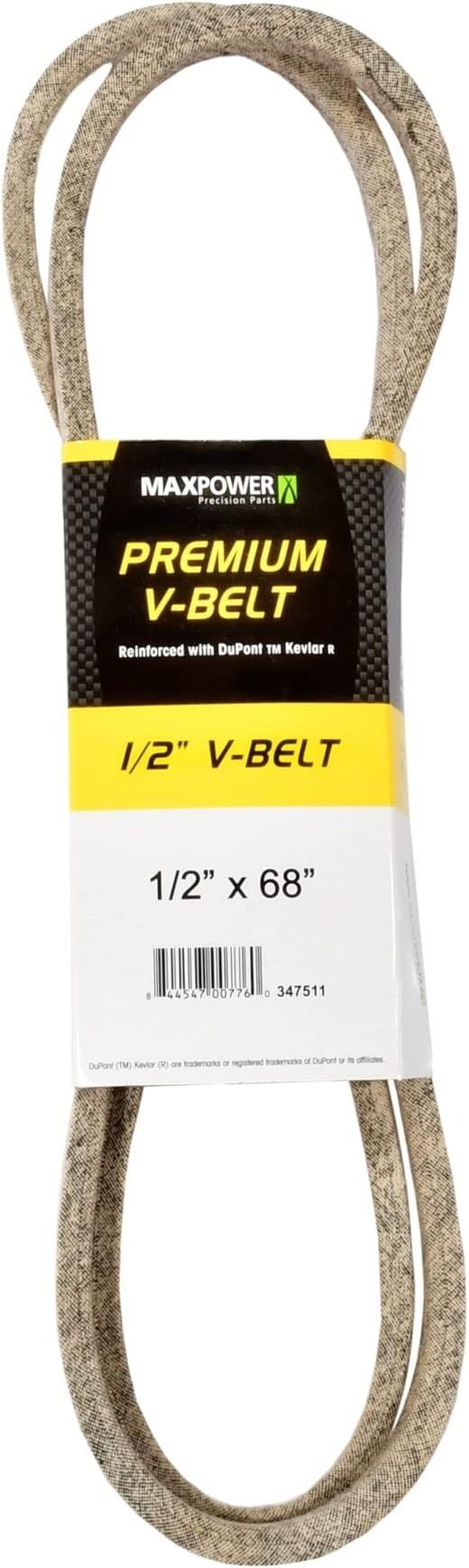 Maxpower 347511 Premium Belt Reinforced With Kevlar Fiber Cords 1/2in X ...