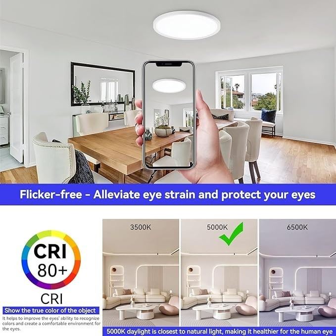 4 Pack Led Flush Mount Ceiling Light 10 Inch 20W 2000Lm Ceiling Light ...