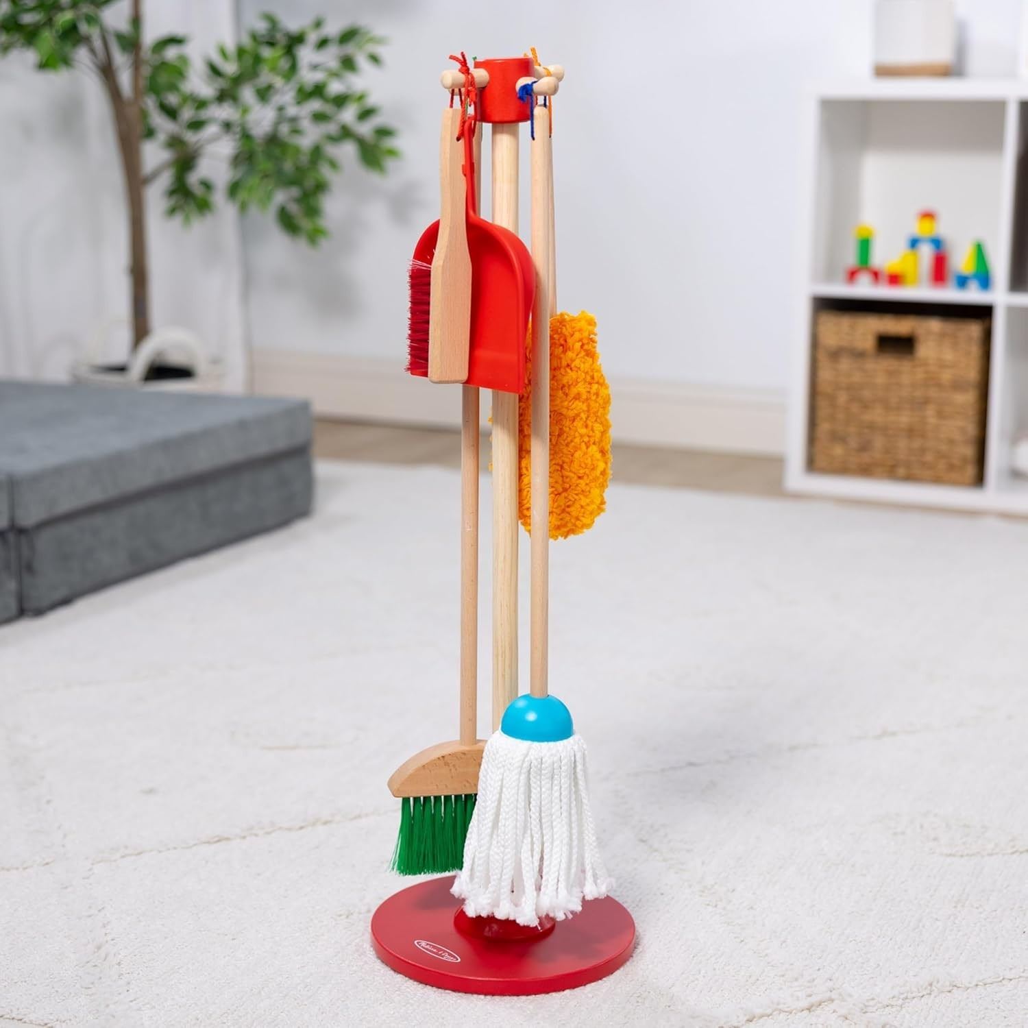 Melissa Doug Lets Play House Dust Sweep Mop 6 Piece Pretend Play Set ...