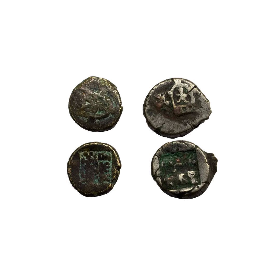Ancient, Panchala, Indra Mitra (2nd century BC), Copper Karshapana, Set ...