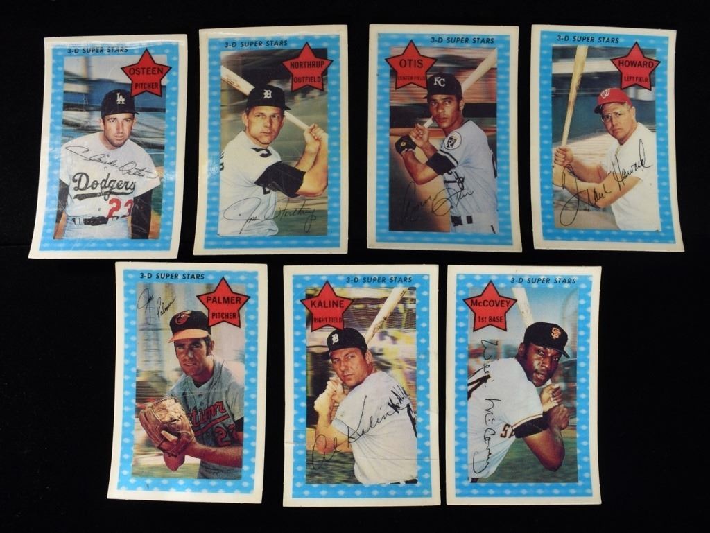 (7) 1971 KELLOGGS' 3D BASEBALL SUPER STAR