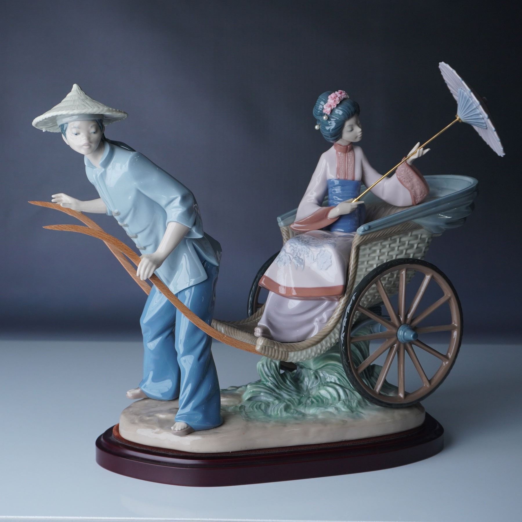 Lladro Figurine Rickshaw Ride in China