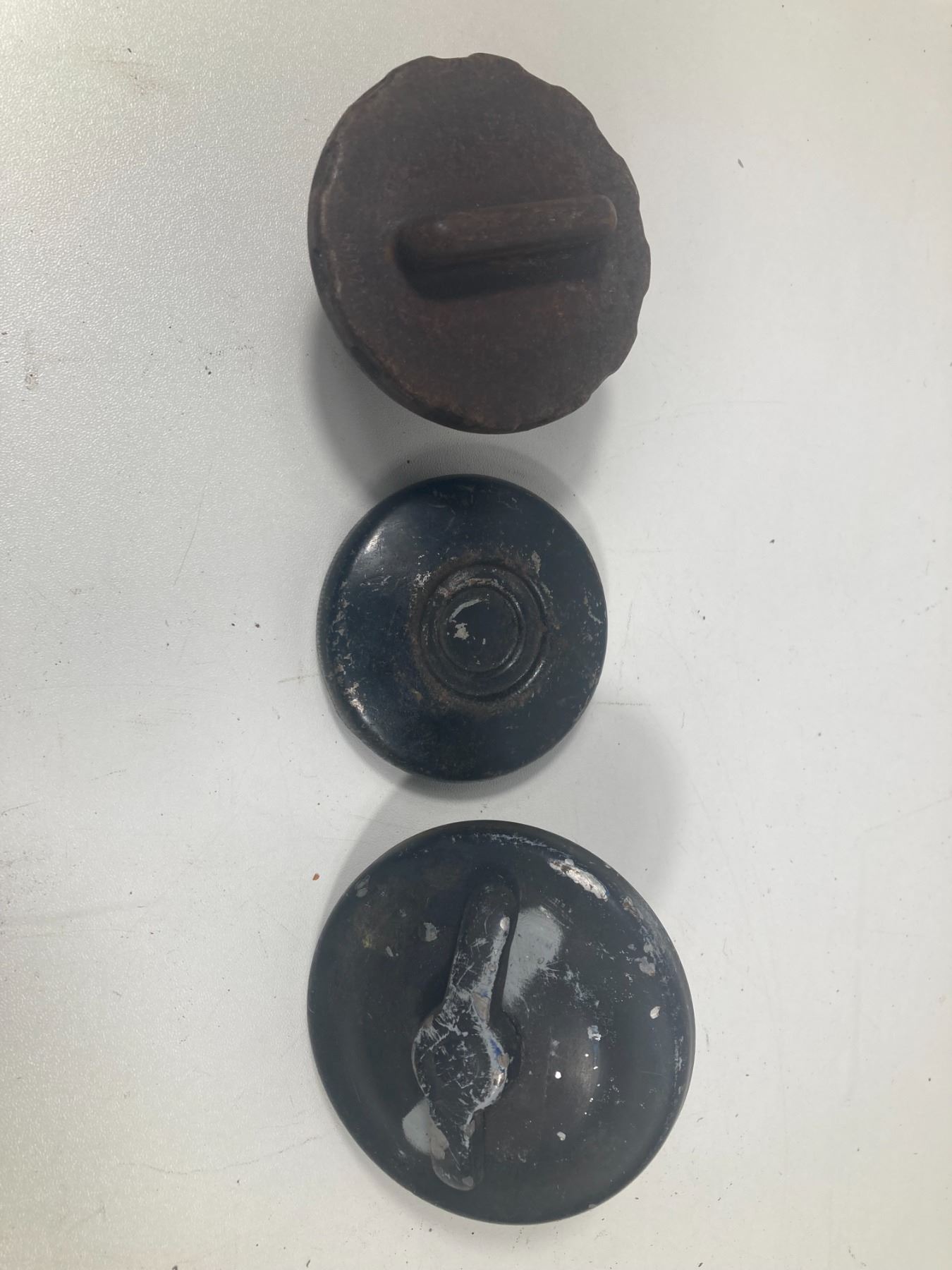 Three Vintage Gas Caps