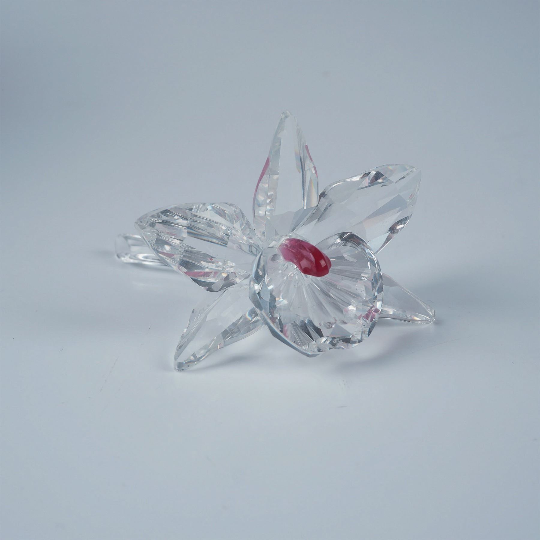 Swarovski Crystal Figurine, Pink Light Centre Orchid