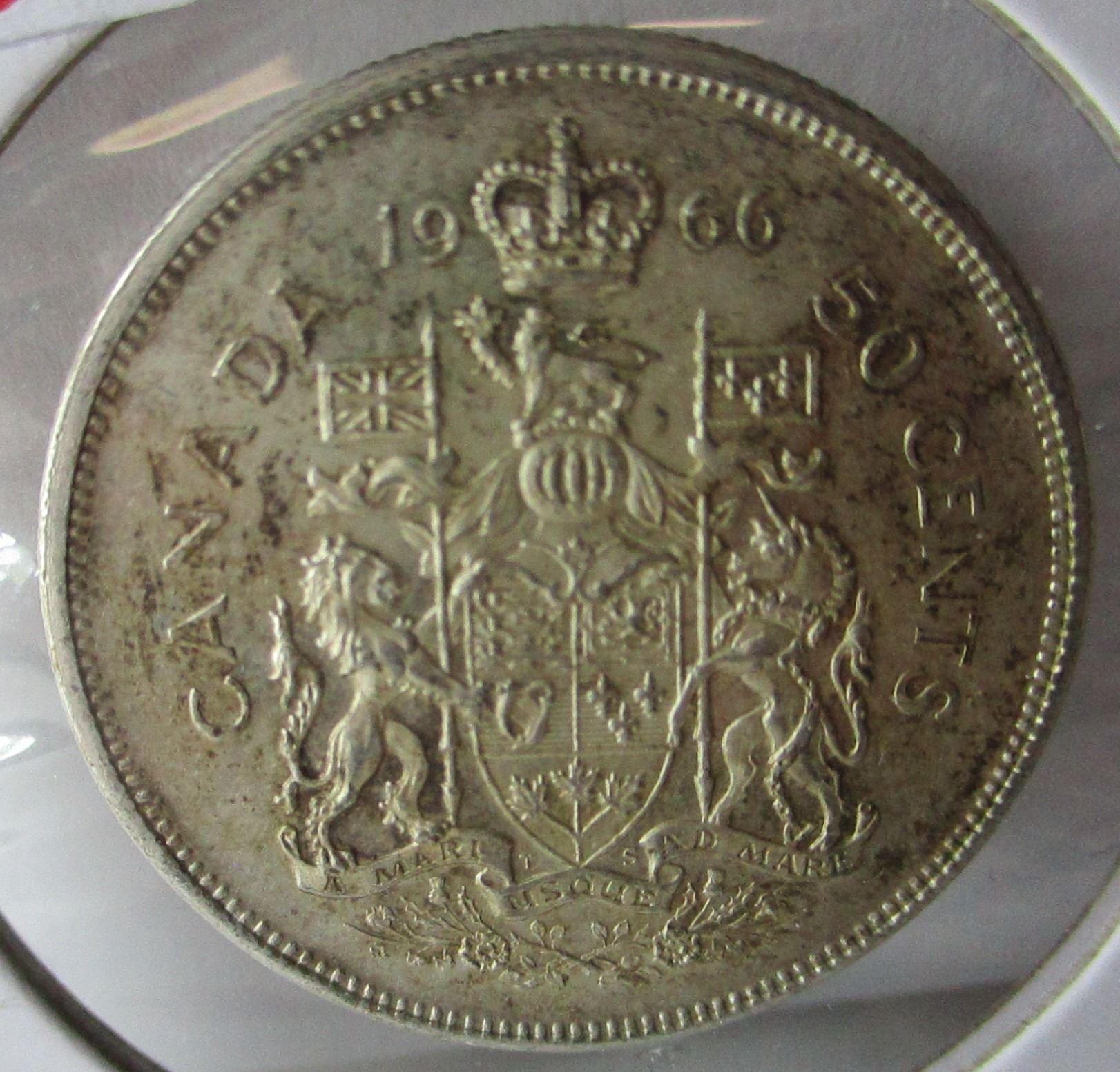 1966 CANADA SILVER HALF DOLLAR