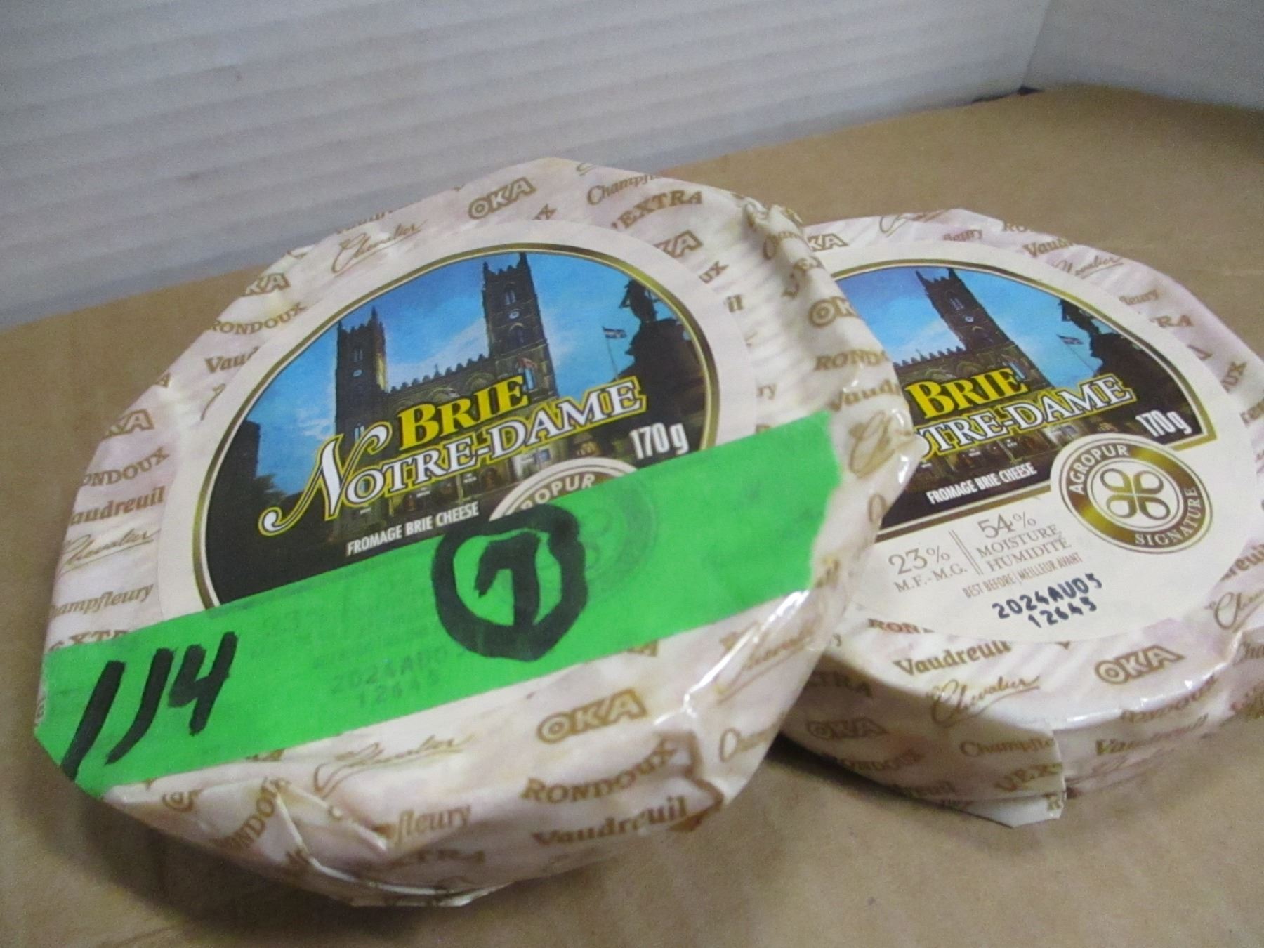 FREIGHT DAMAGE (AS IS): BRIE NOTRE DAME CHEESE (170G) - 2 PACKAGES