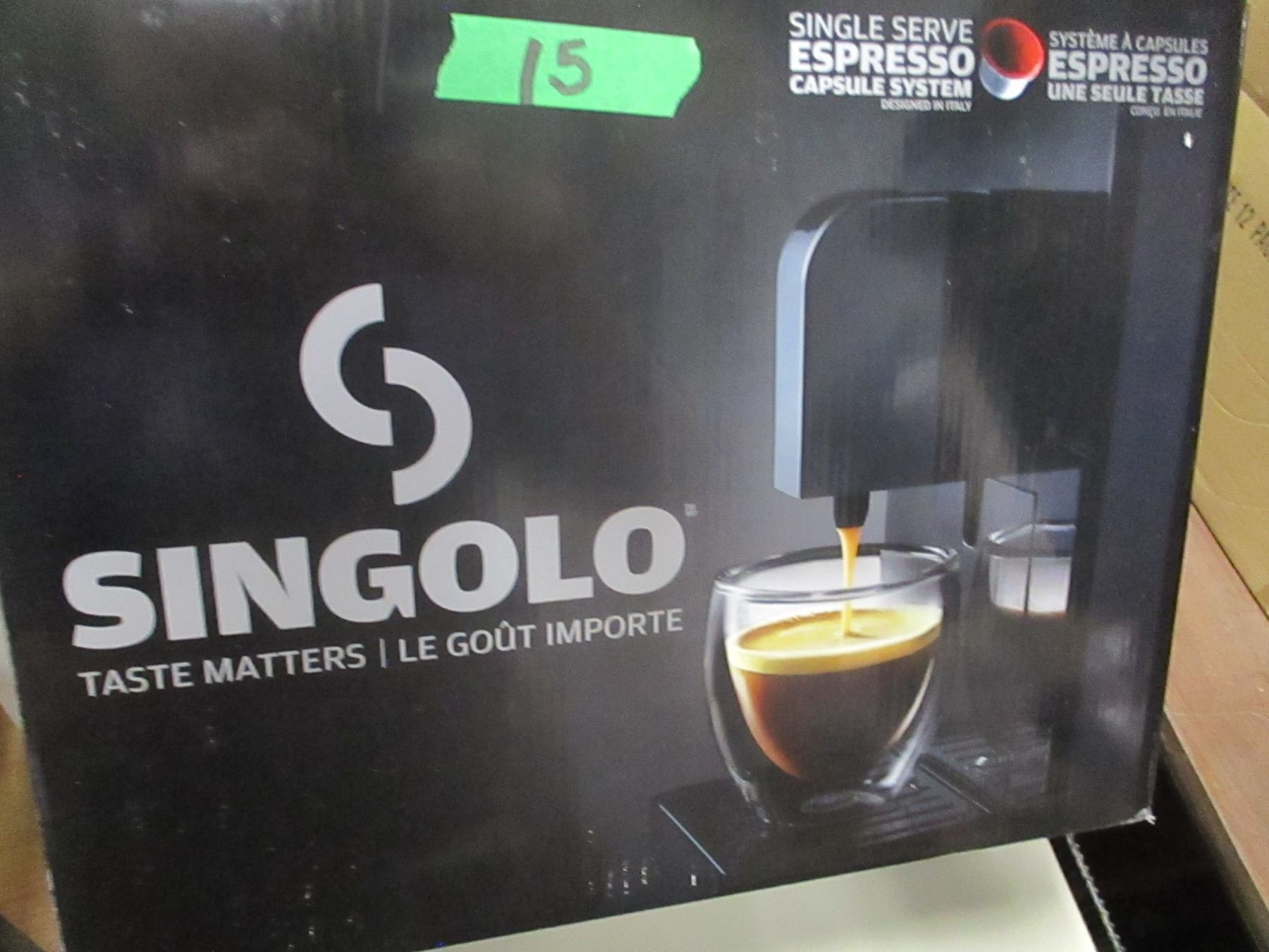 NEW: SINGOLO ESPRESSO MAKER (USES CAPSULES)