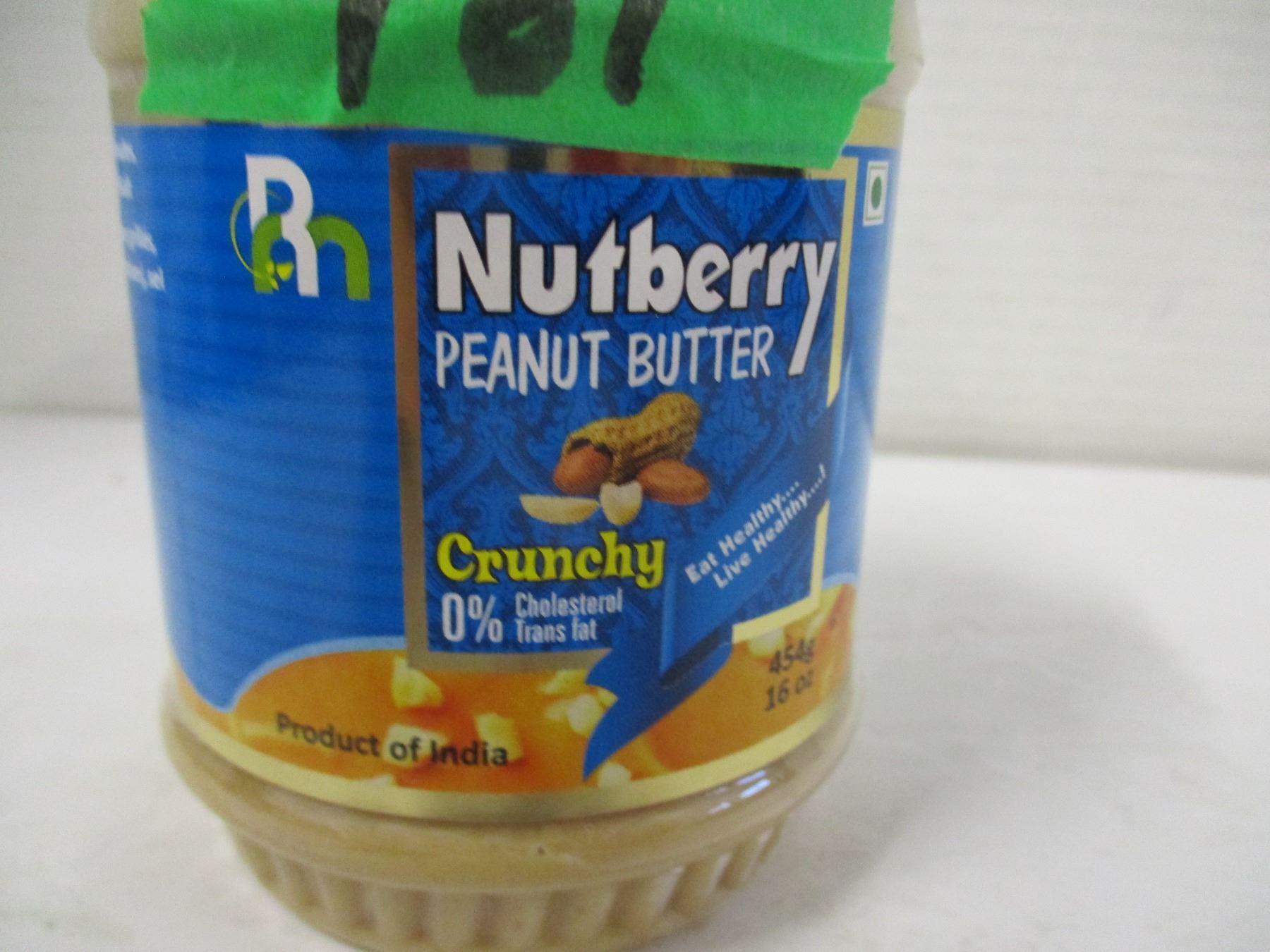 FREIGHT DAMAGE (AS IS): NUTBERRY CRUNCHY PEANUT BUTTER (454 G) - JAR
