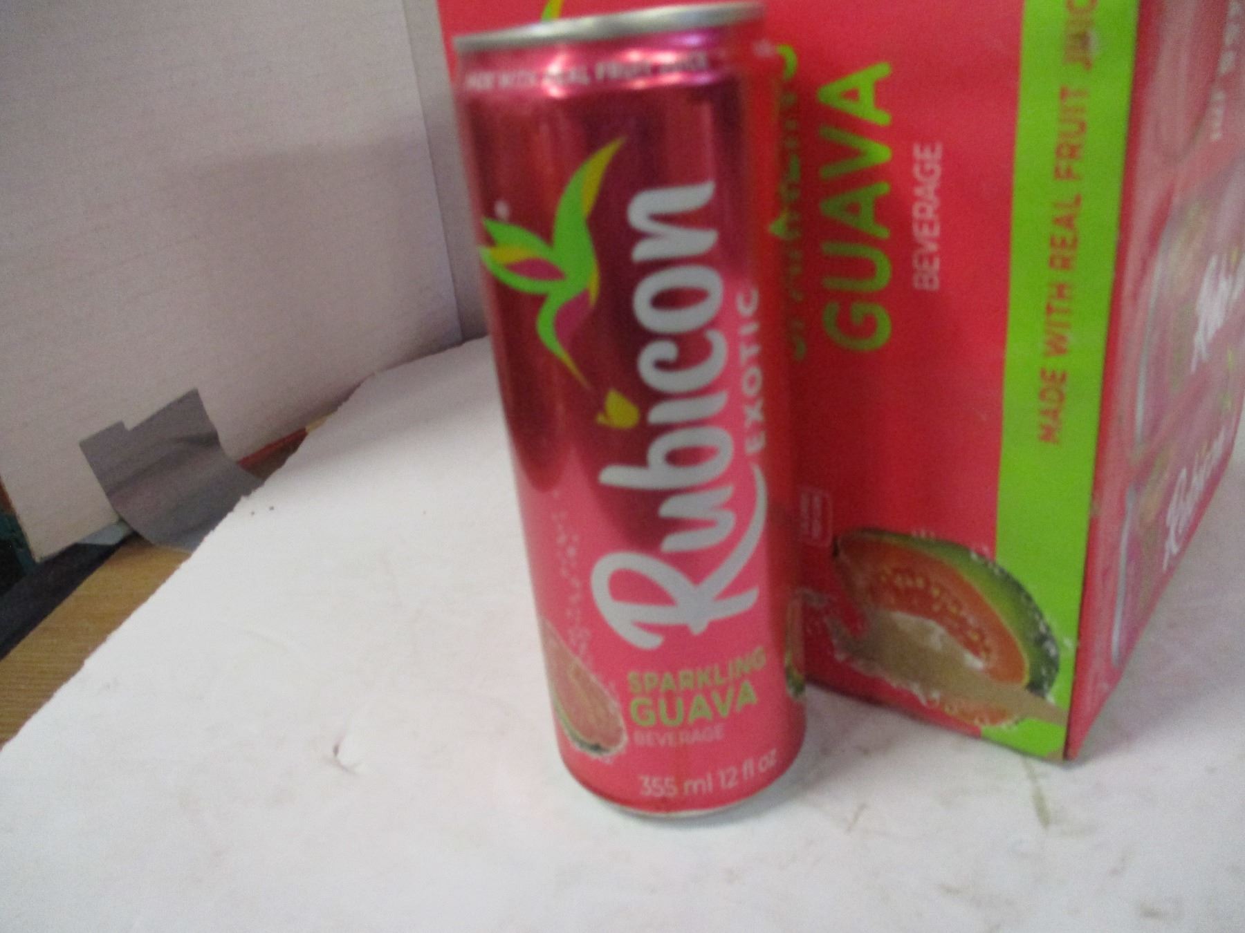 FREIGHT DAMAGE (AS IS): RUBICON SPARKLING GUAVA BEVERAGE (11 X 355 ML CANS)