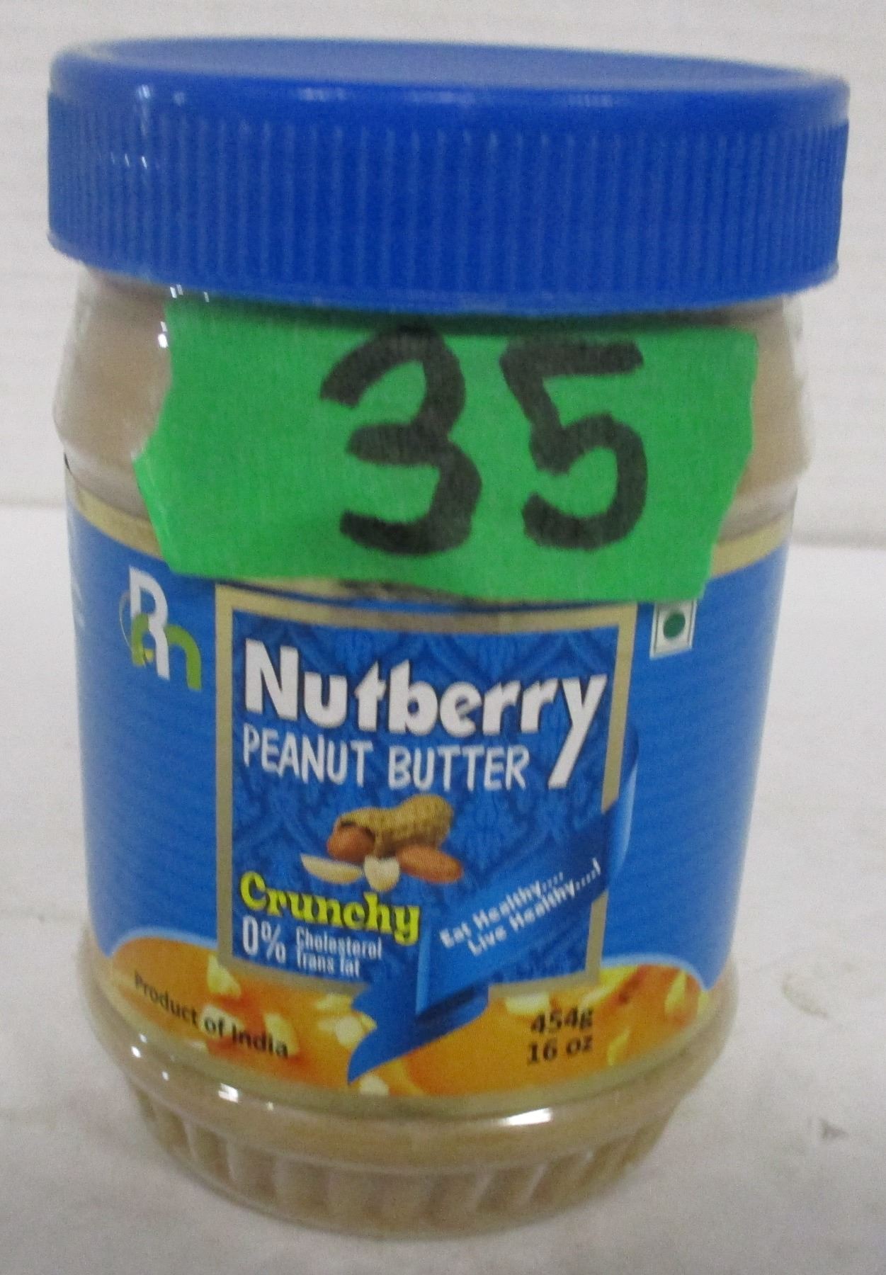 FREIGHT DAMAGE (AS IS): NUTBERRY CRUNCHY PEANUT BUTTER (454 G) - JAR