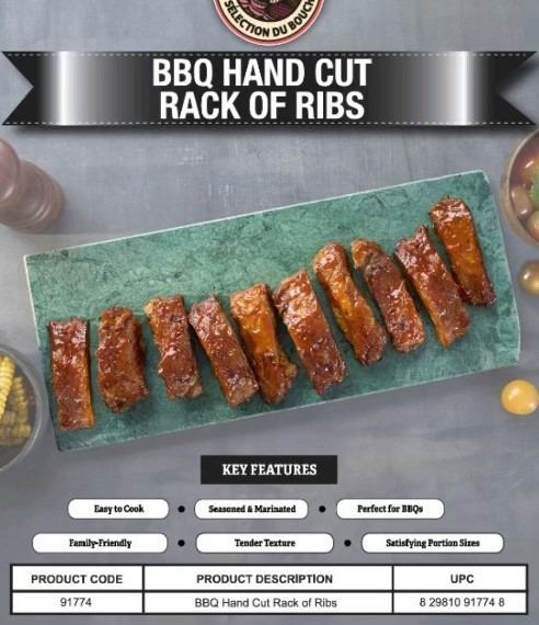 FROZEN: BUTCHERS SELECTION BBQ RIBS (10) - PER BOX
