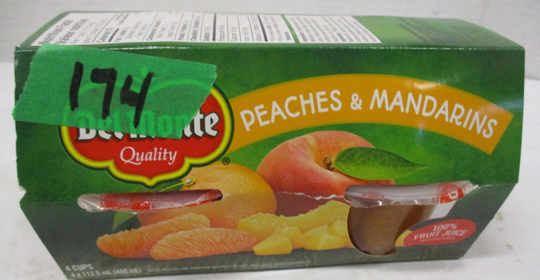 FREIGHT DAMAGE (AS IS): DELMONTE PEACHES & MANDARIN FRUIT (4 PACK)