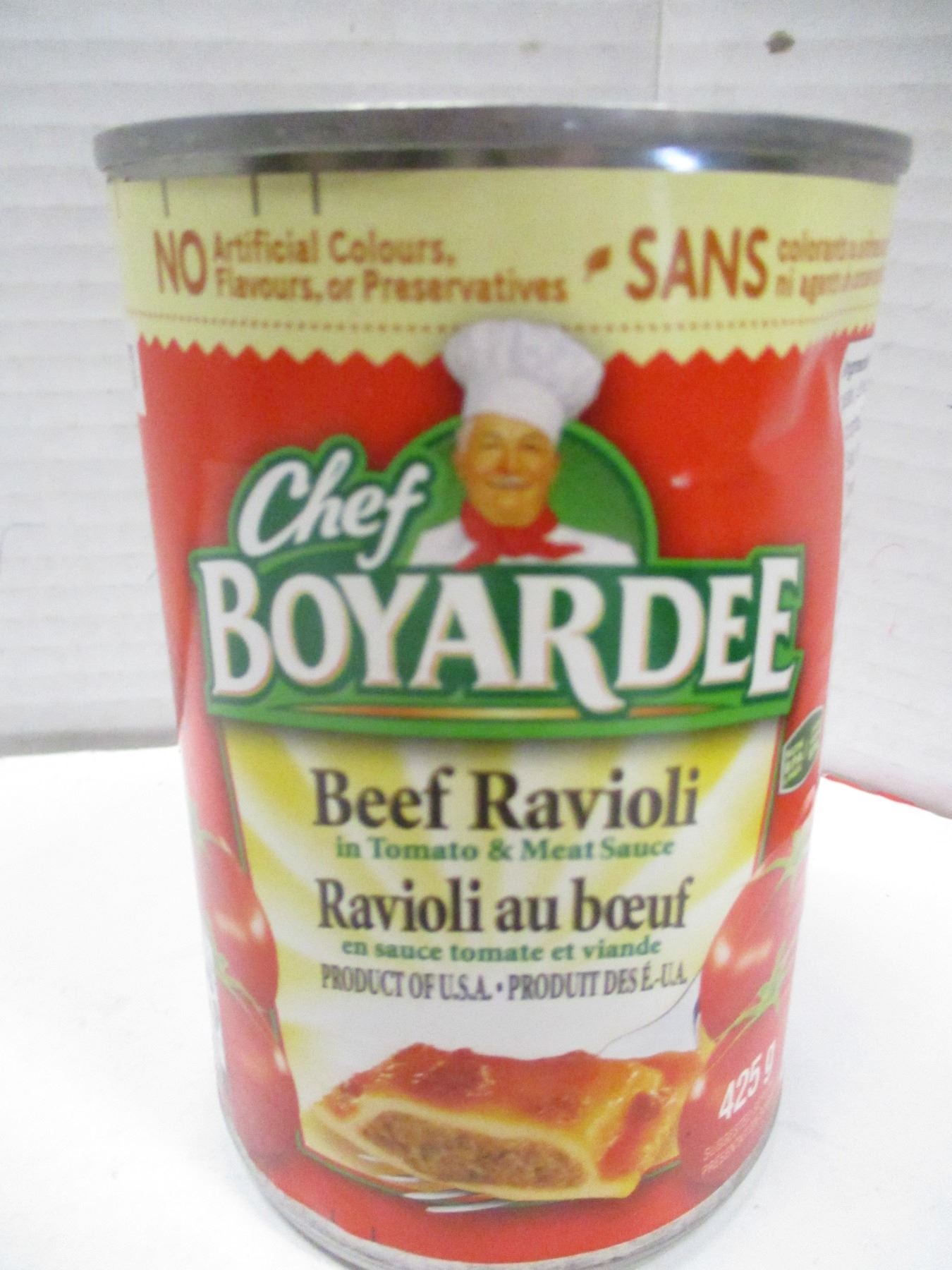 FREIGHT DAMAGE (AS IS): CHEV BOY-R-DEE MINI RAVIOLI (8 CANS X 425G) - CASE