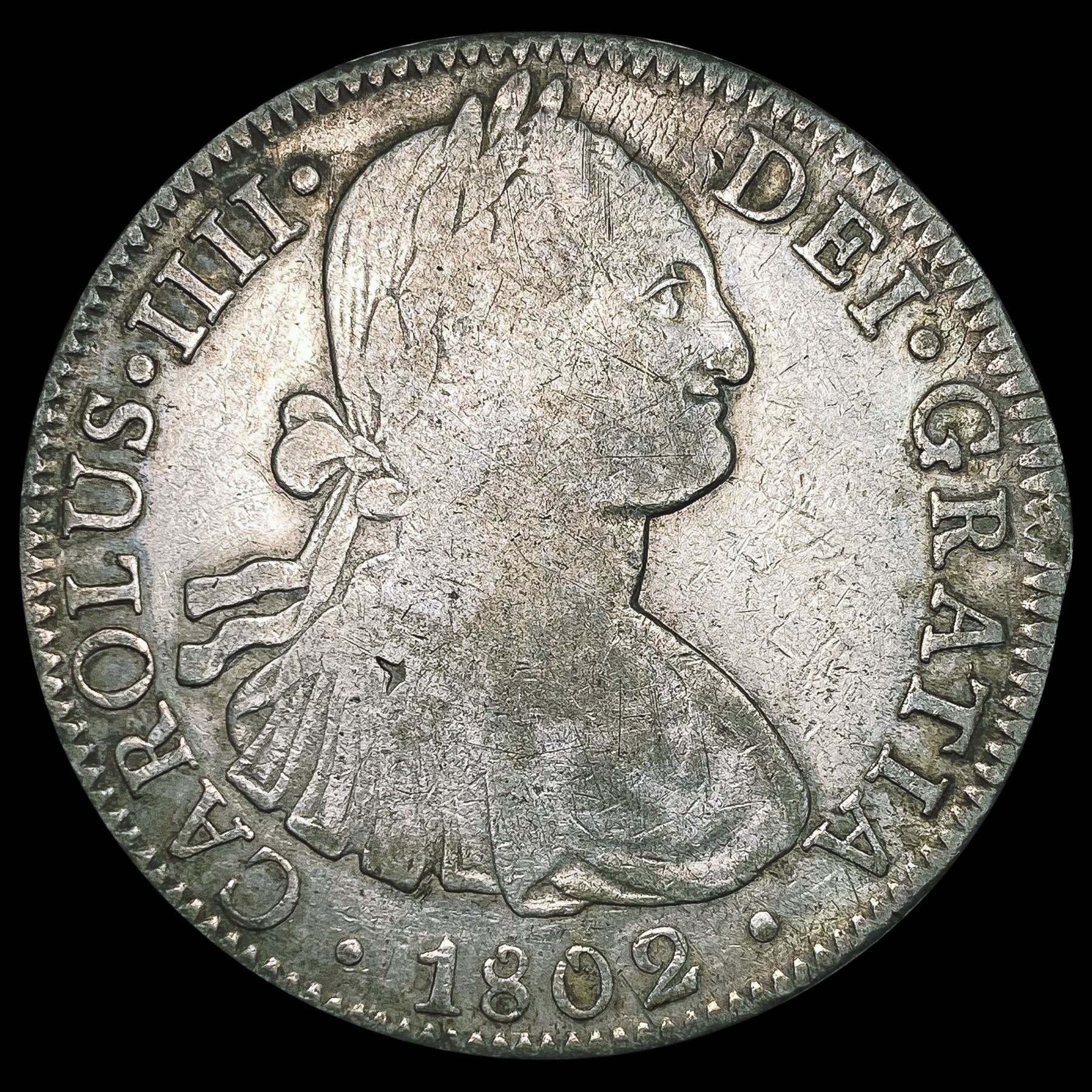 1802 Mexico Silver 8 Reales NICELY CIRCULATED