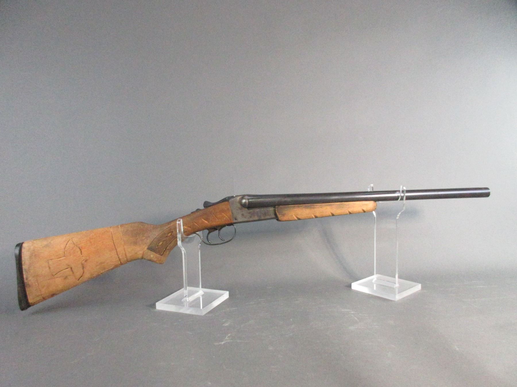 Stevens Model 511 Series A SXS Coach Gun- 12ga 3"- 20" Barrels- Carved ...