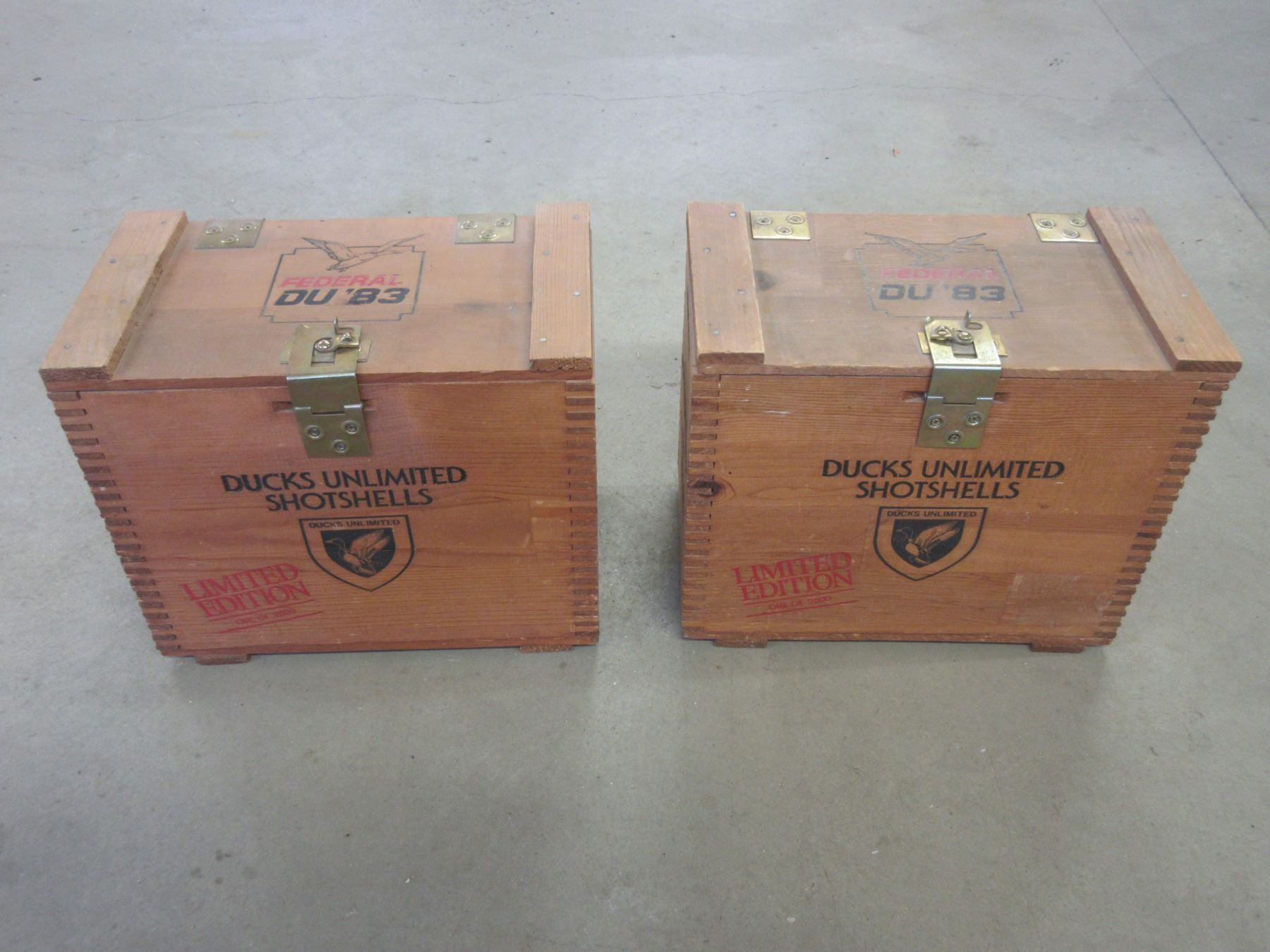 400 Rounds Of Federal 12ga 4 Shot Ammo- 1983 DU Commemorative Wooden ...