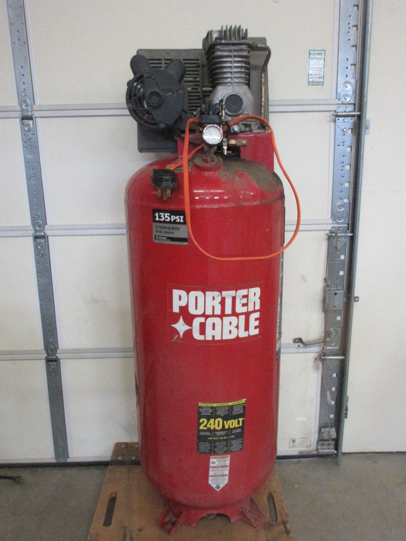 Porter Cable 60 Gallon Upright Air Compressor- #CPLC 7060V-1 - 240V ...