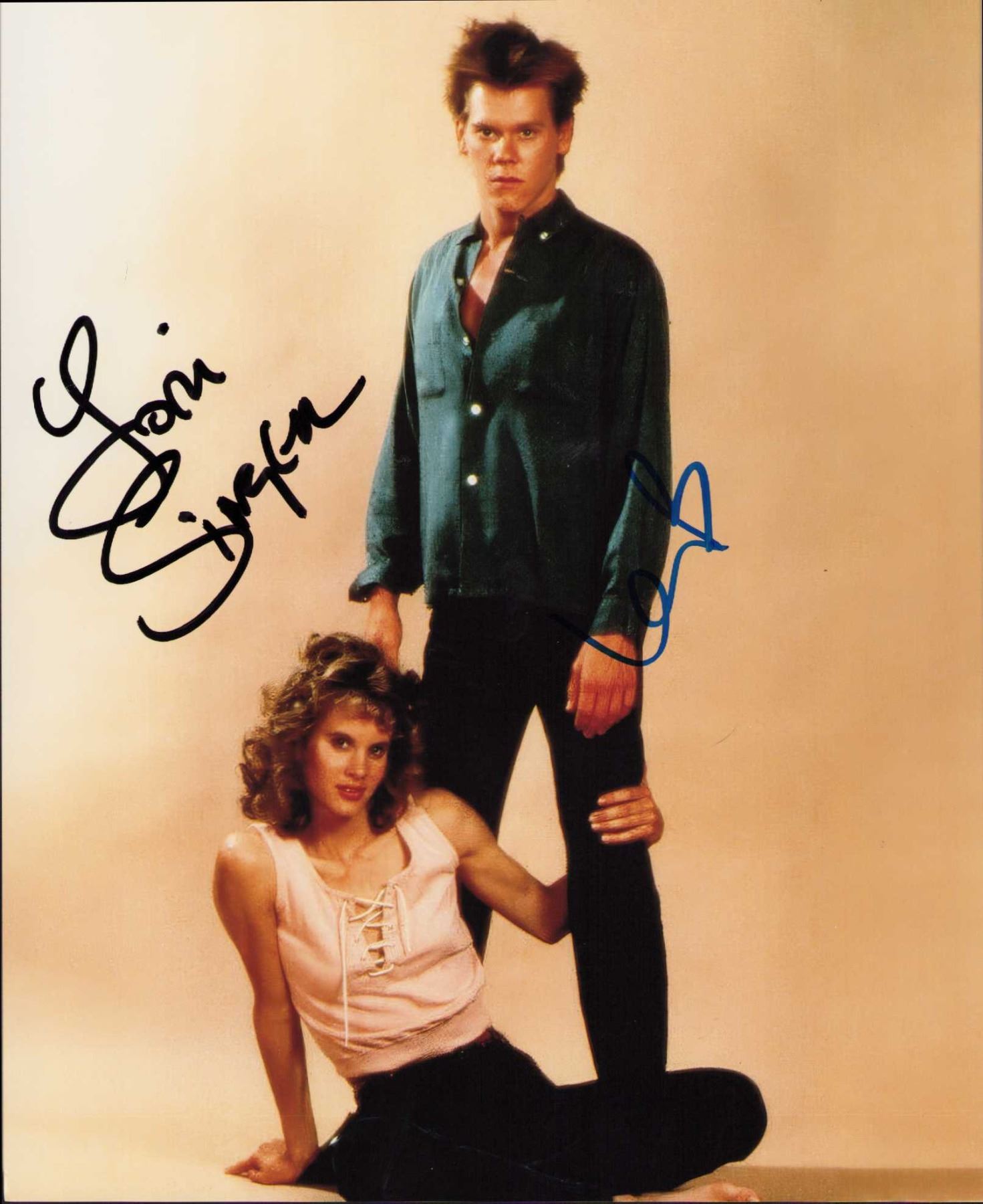 Kevin Bacon/Lori Singer signed photo Footloose