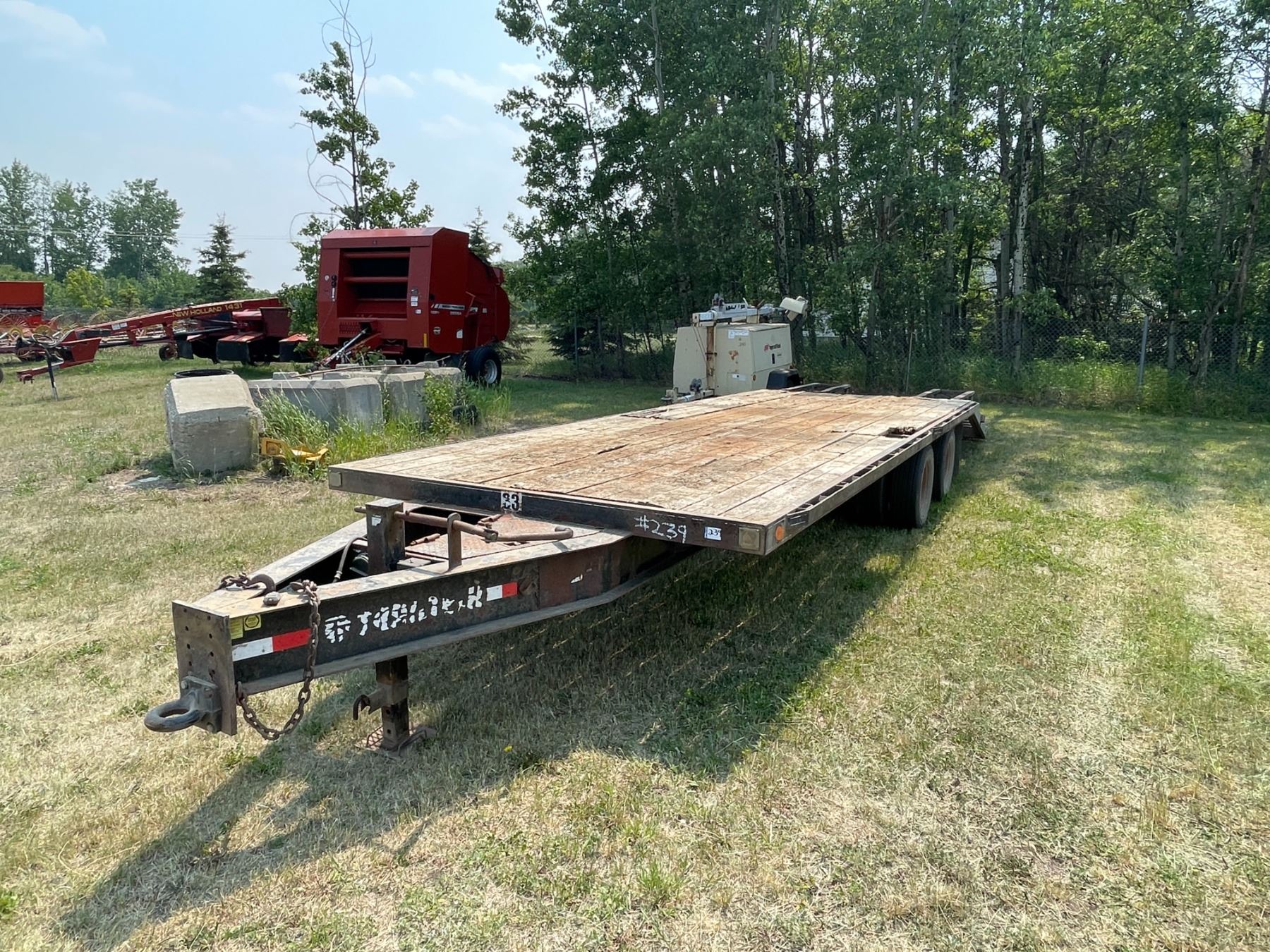 2006 Trailtech Pindle hitch Tandem Dually Flat Deck Trailer, 22ft. Deck ...