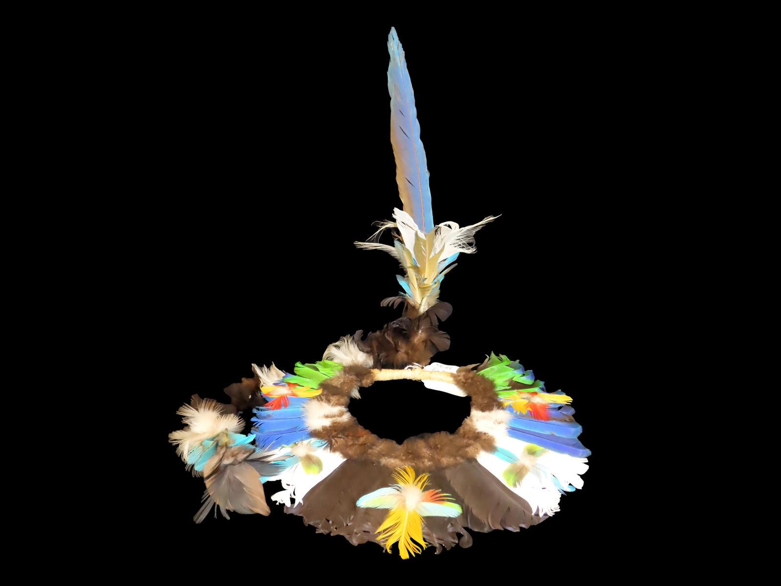 Ceremonial Head Dress Uruguay River Grosso Brazil, Surui Tribe