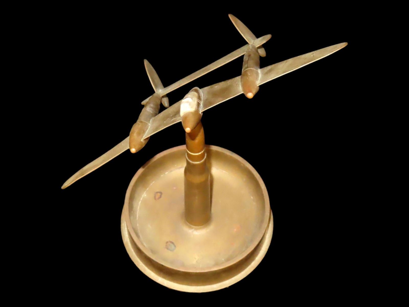 Trench Art Airplane, WWII-Made from spent shell casings